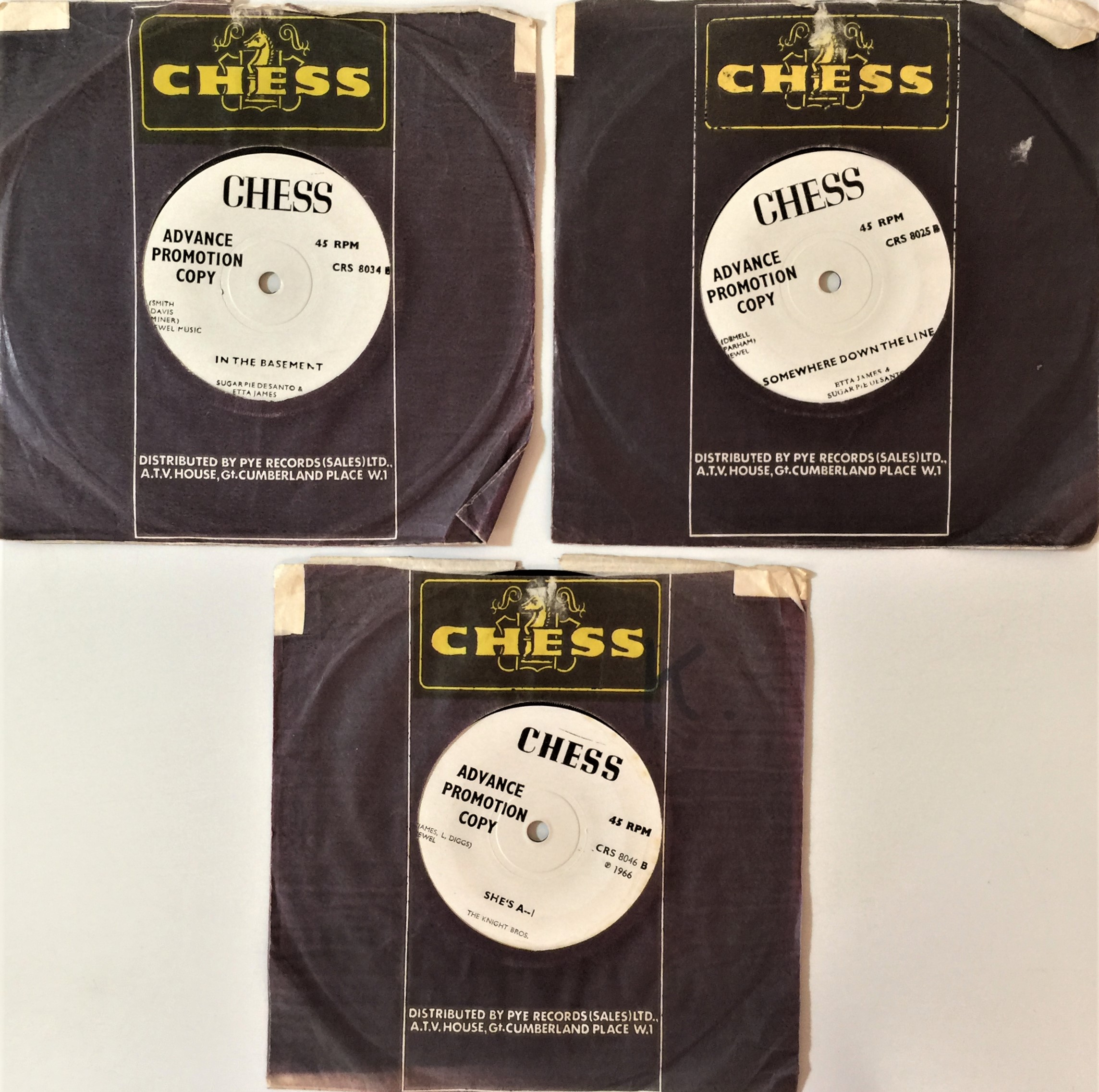 Lot 19 - CHESS - UK 60s 7" DEMO SOUL/NORTHERN RARITIES