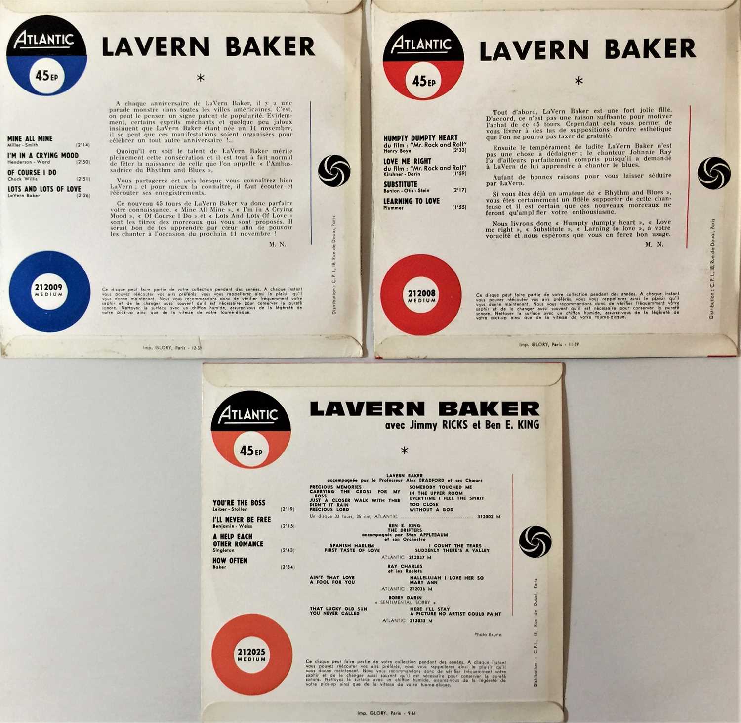 Lot 51 - LAVERN BAKER - 60s FRENCH ATLANTIC EP