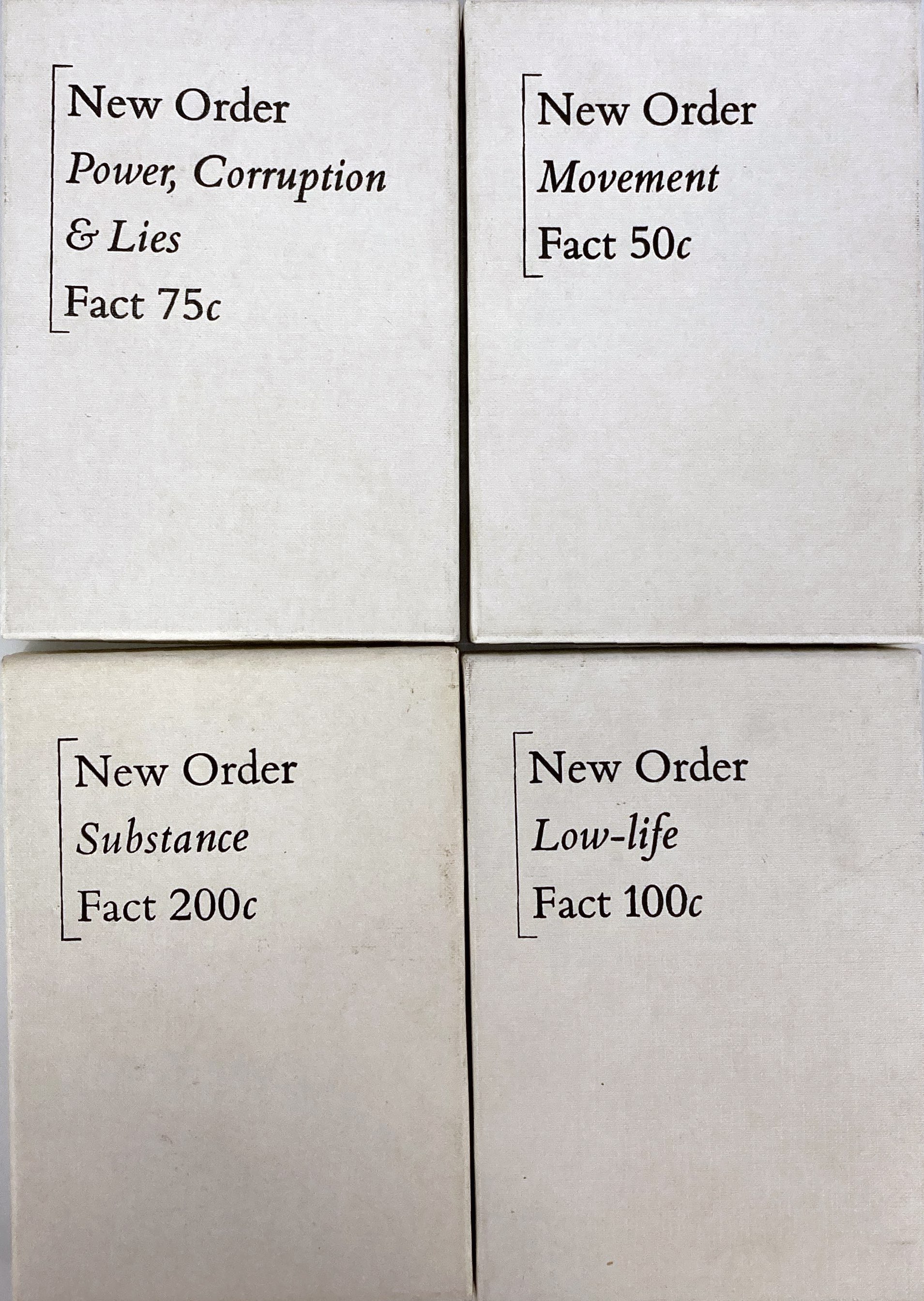 Lot 7 - NEW ORDER FACTORY ISSUED CASSETTE BOXSETS.