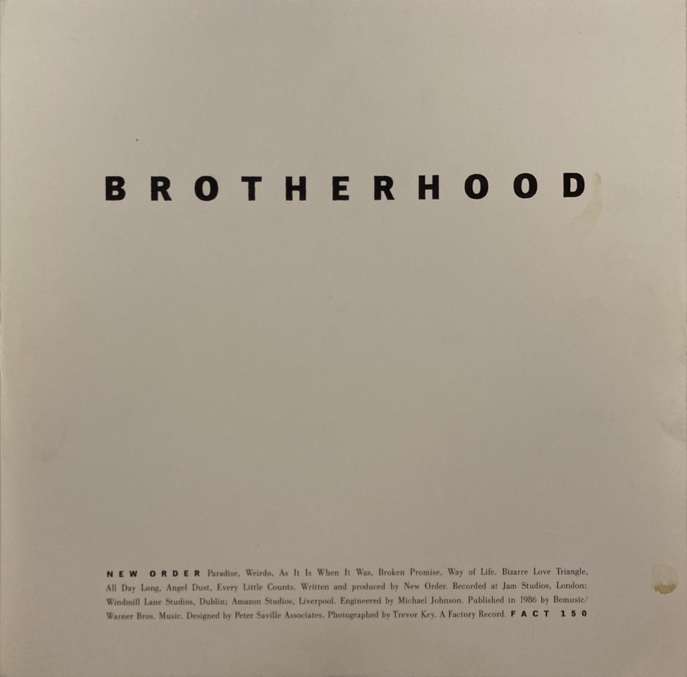 Lot 30 - NEW ORDER SIGNED LP.