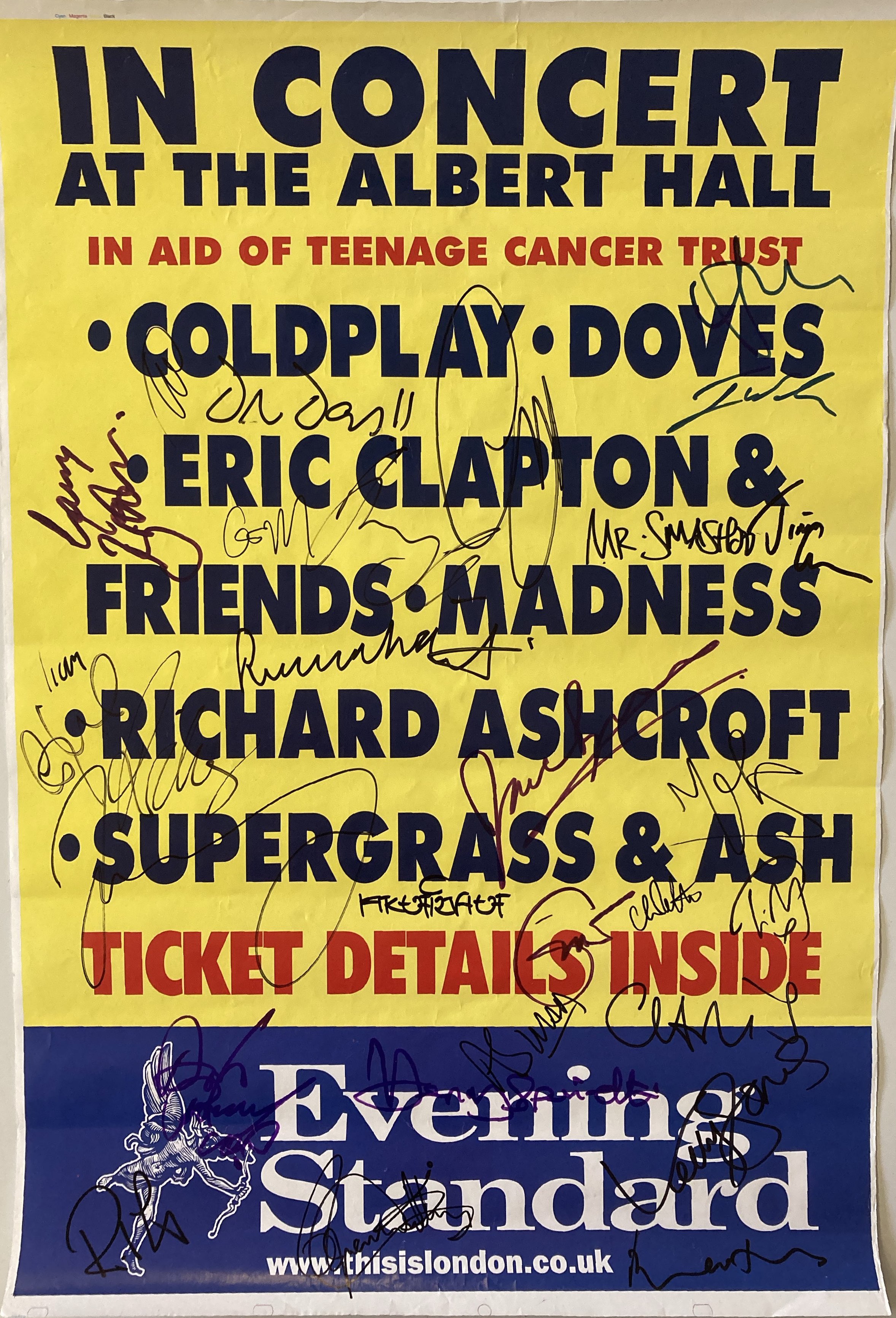 Lot 391 - 2003 TEENAGE CANCER TRUST SIGNED POSTER