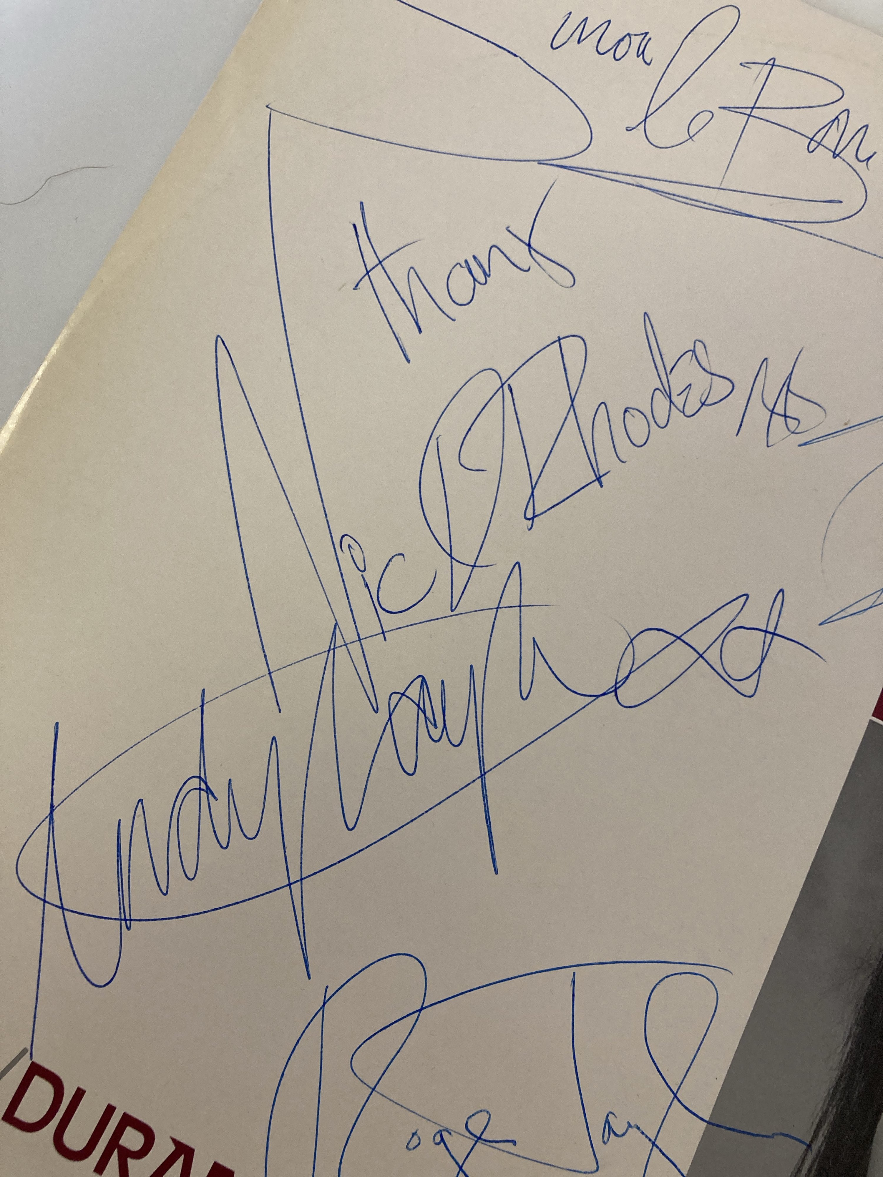 Lot 408 - DURAN DURAN SIGNED 12".