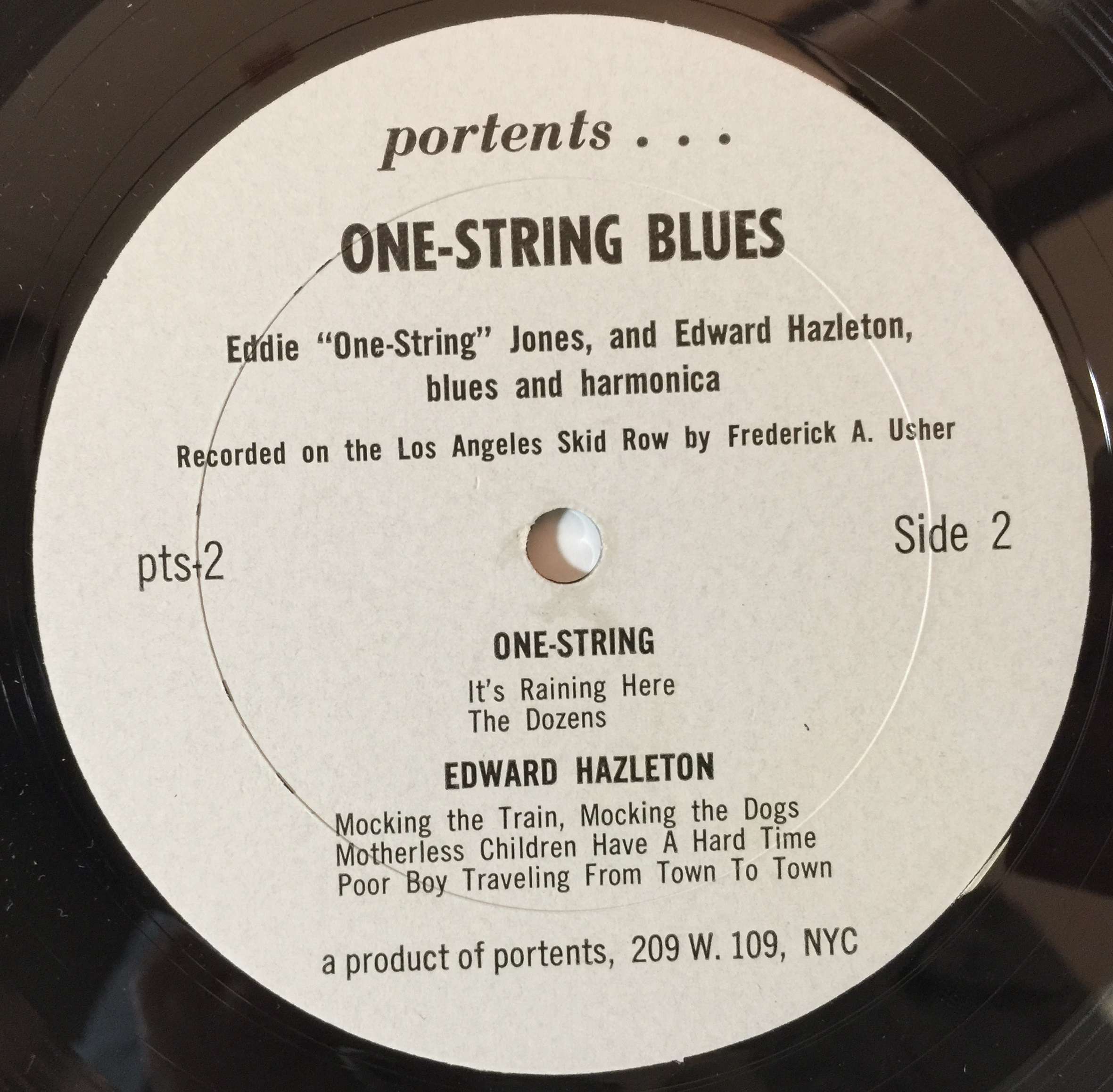 Lot 178 - EDDIE "ONE STRING" JONES AND EDWARD HAZLETON