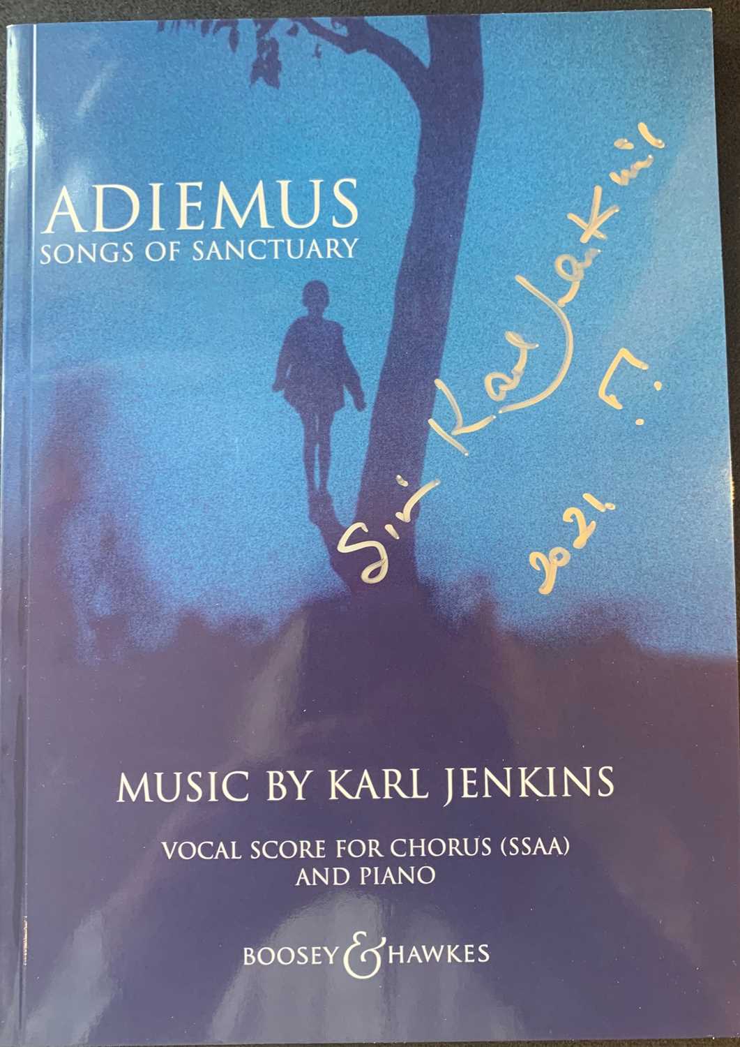 Lot 18 - KARL JENKINS – SIGNED ADIEMUS SCORE, SIGNED
