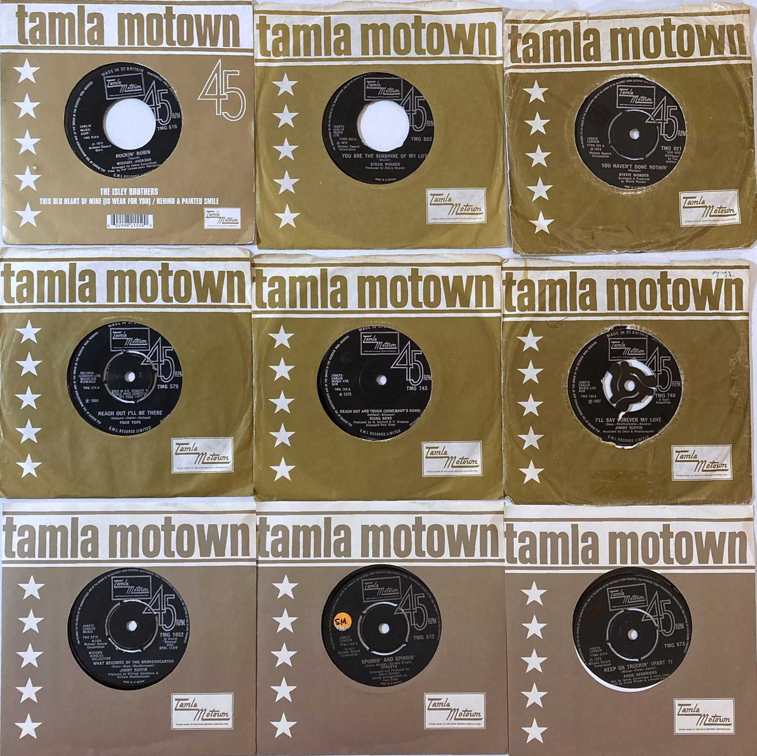 Lot 255 - TAMLA MOTOWN - UK 7" COLLECTION (BLACK