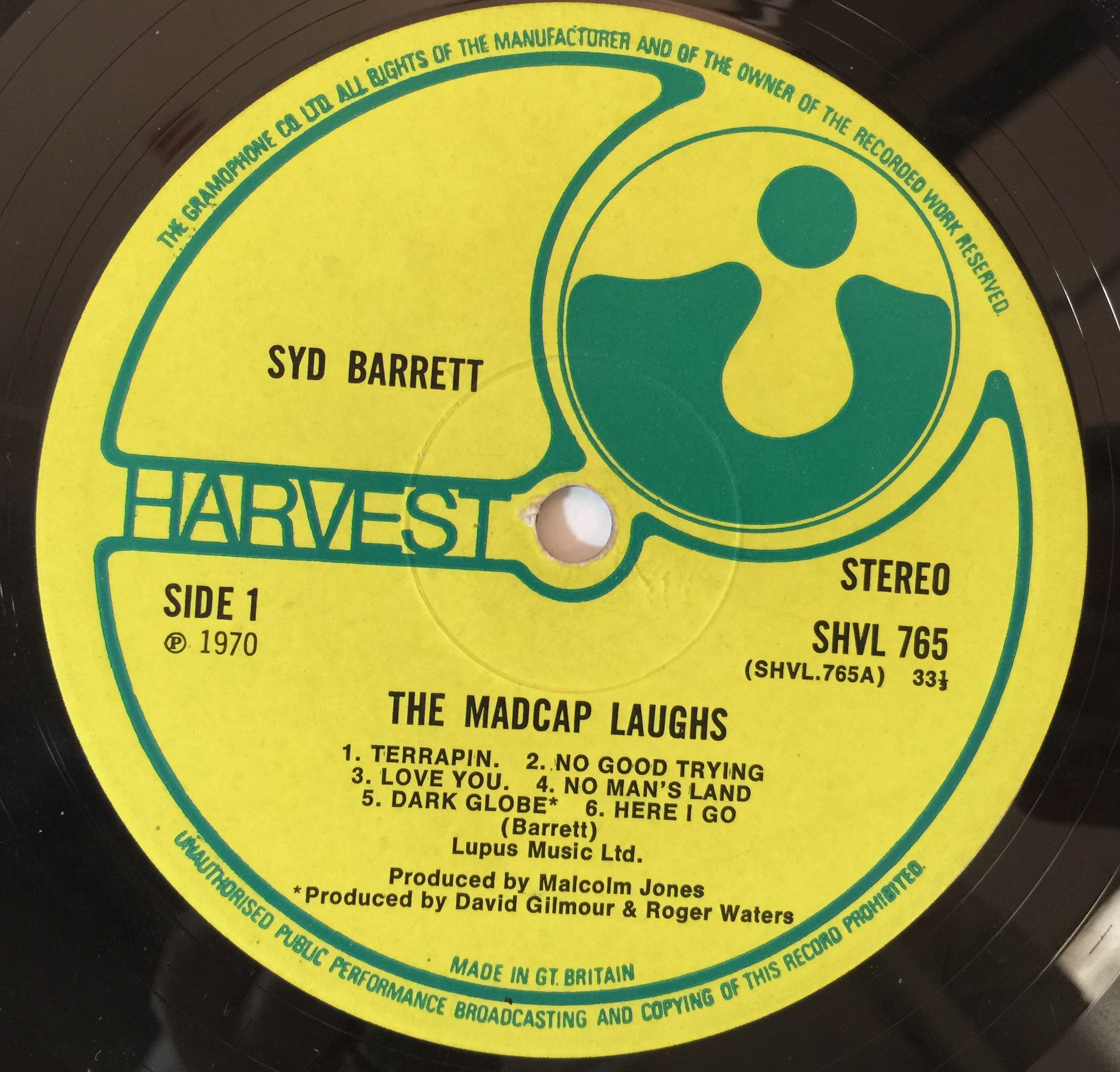 Lot 607 - SYD BARRETT - THE MADCAP LAUGHS LP (1ST UK