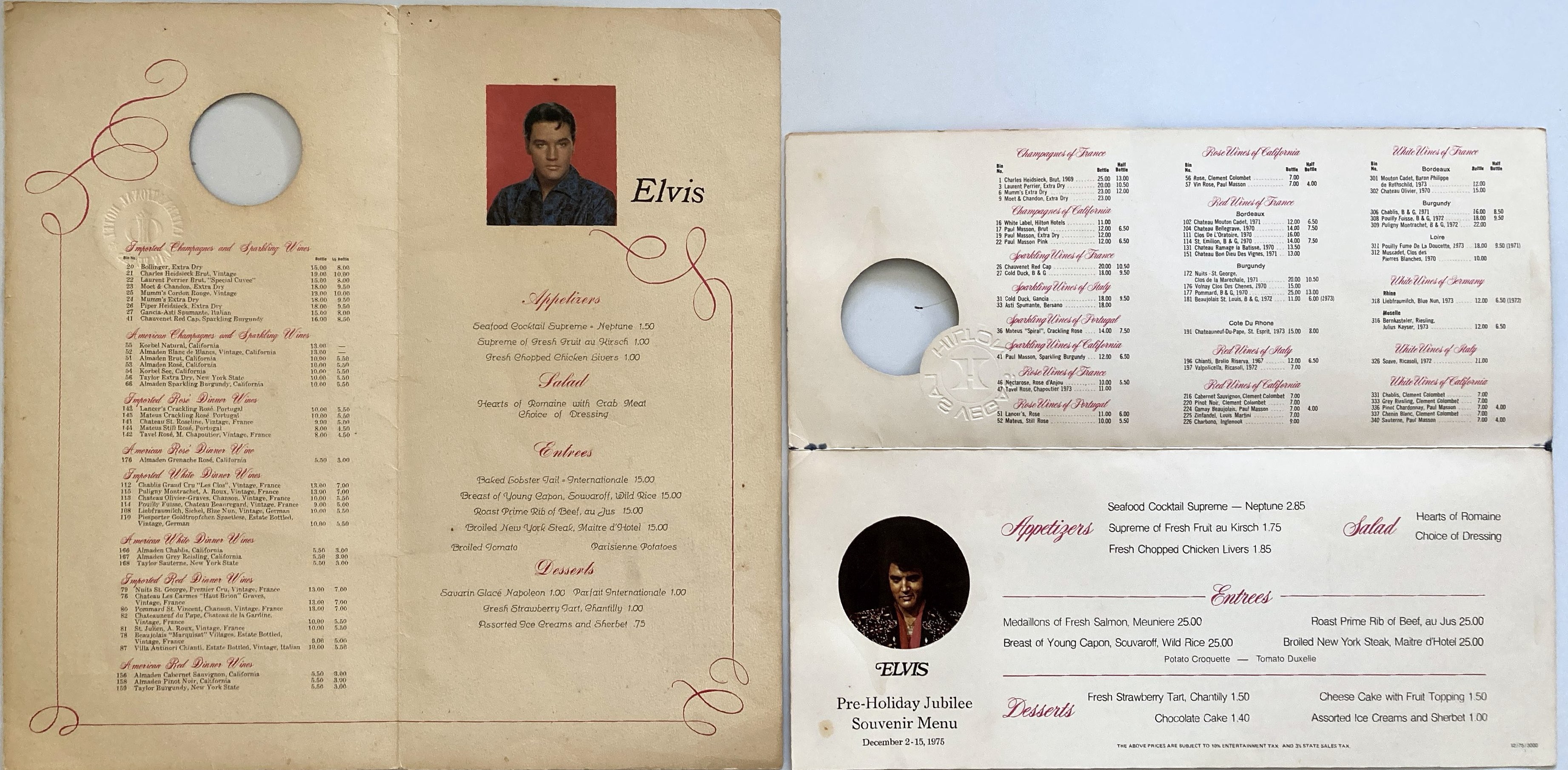 Lot 415 - ELVIS PRESLEY - FIRST AND LAST HILTON