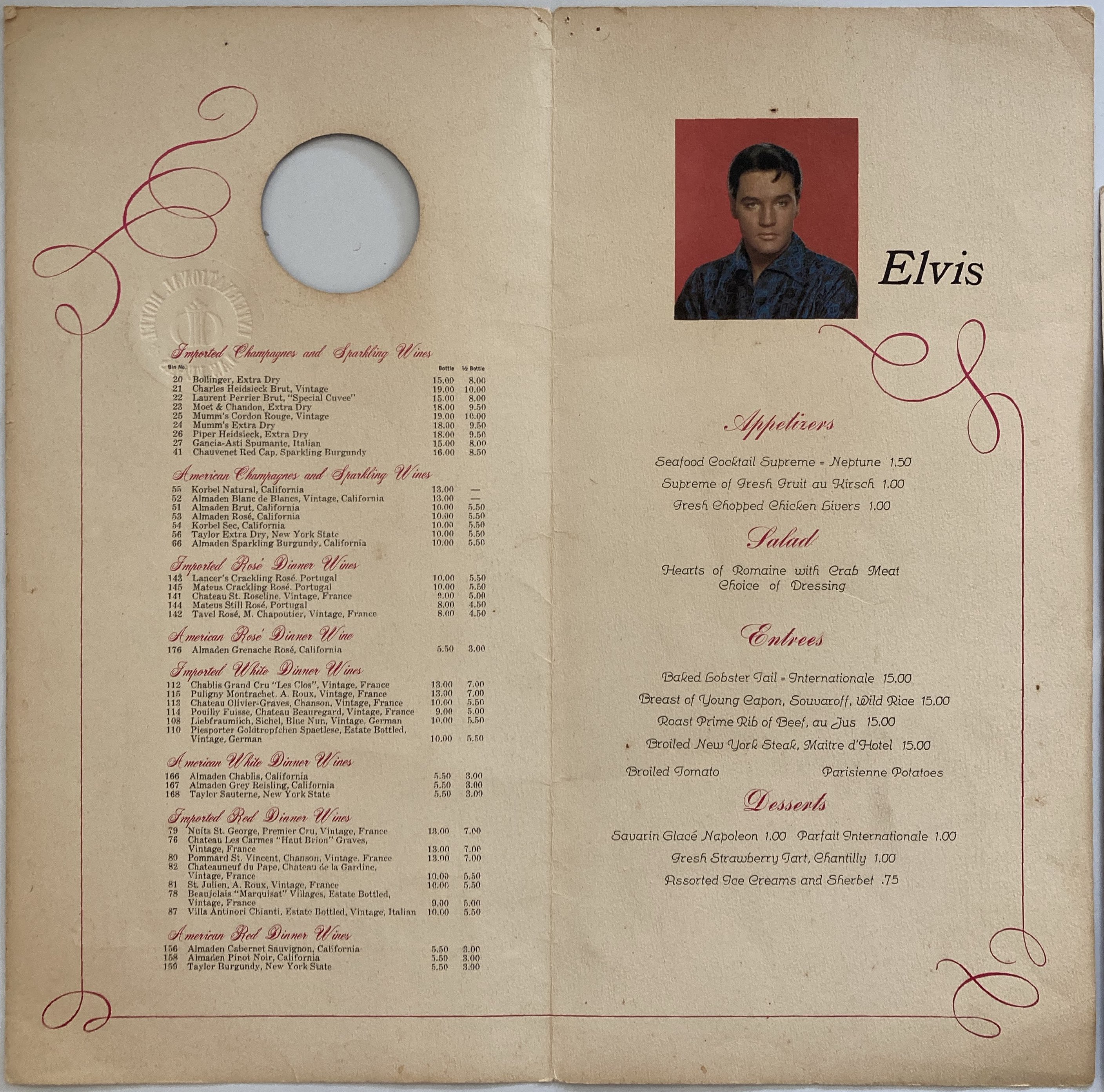 Lot 415 - ELVIS PRESLEY - FIRST AND LAST HILTON