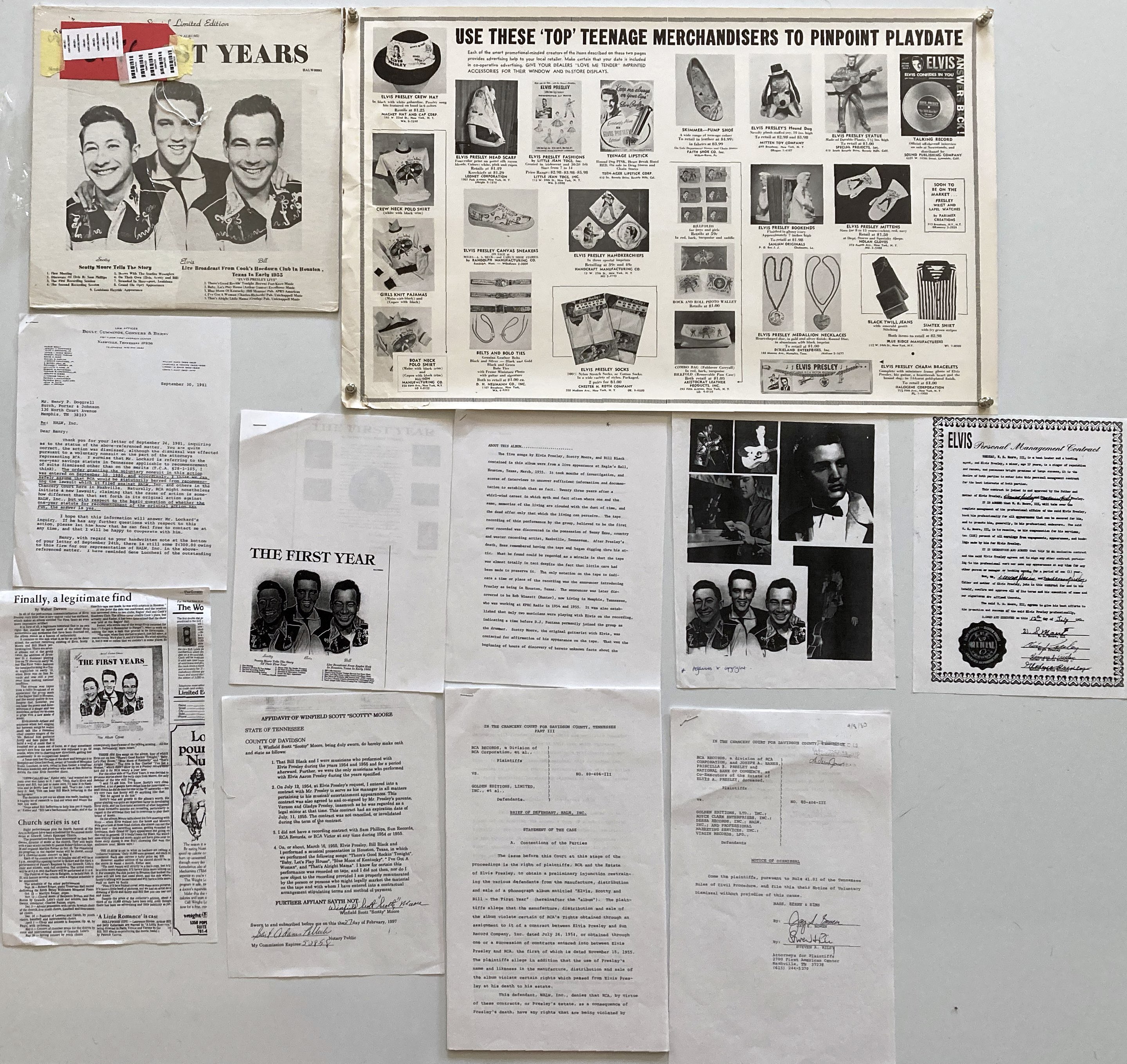 Lot 439 - ELVIS PRESLEY ORIGINAL MERCHANDISE POSTER.