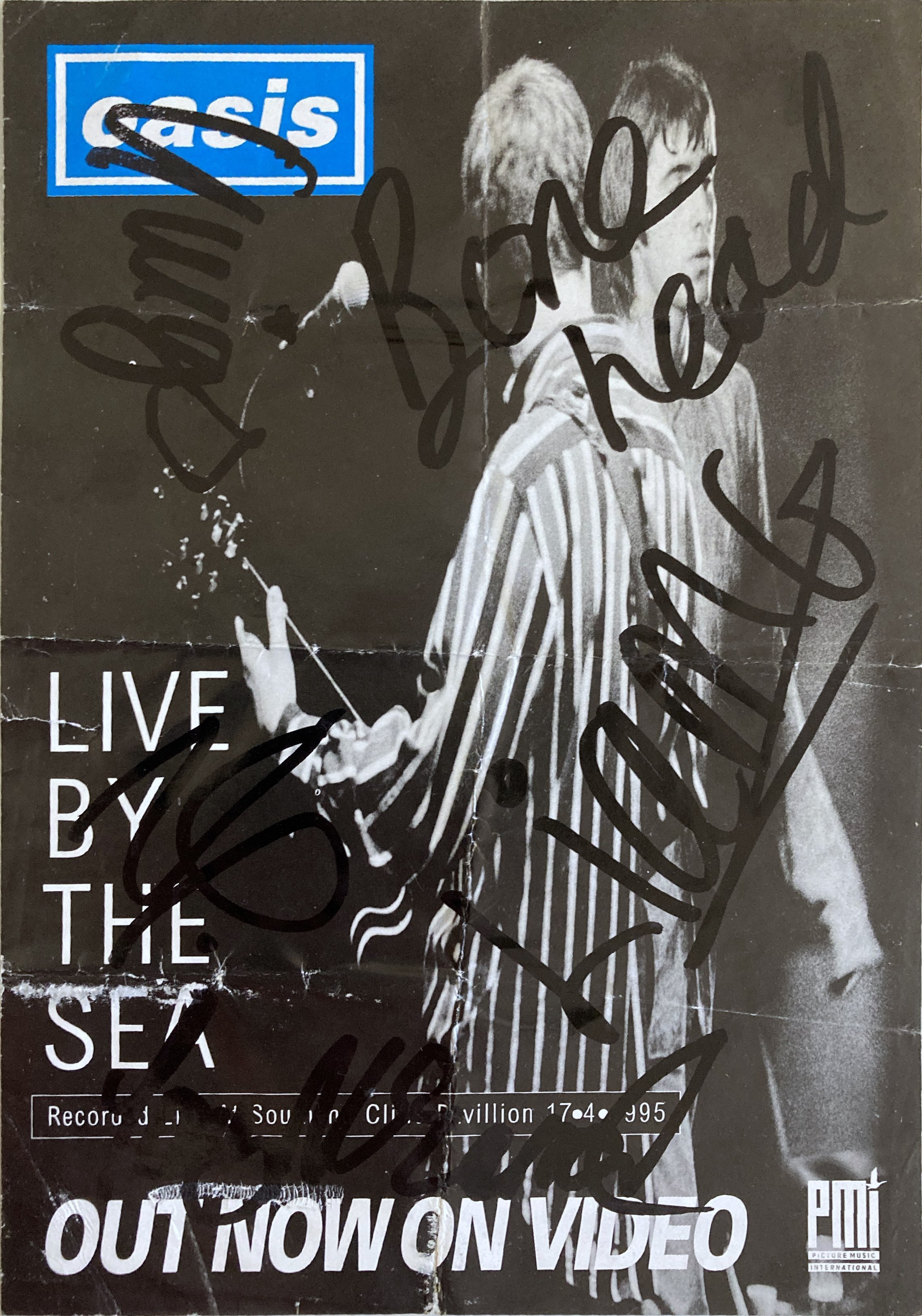 Lot 472 - OASIS SIGNED FLYER - FIRST LINEUP.