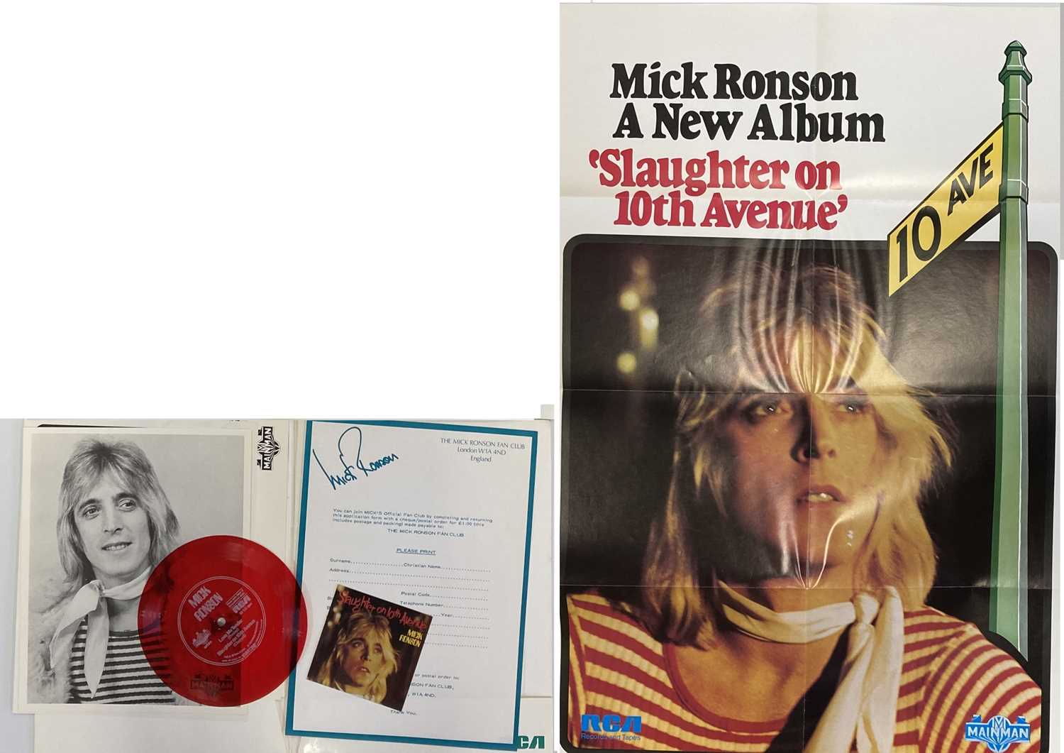 Lot 13 - MICK RONSON PRESS KIT AND POSTER