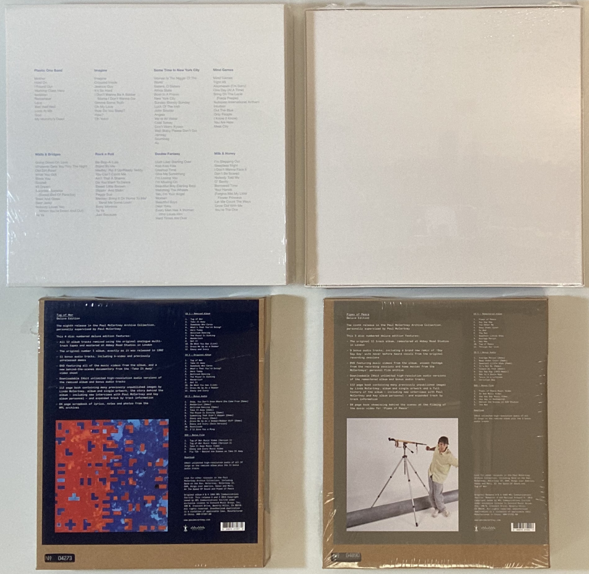 Lot 2 John Lennonyoko Ono Lp Box Sets Mint And