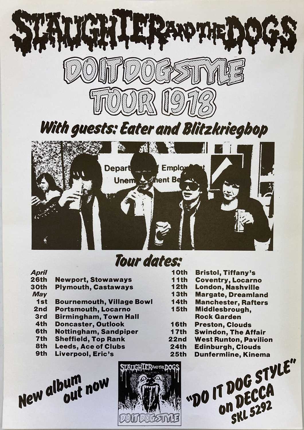 Lot 515 - SLAUGHTER AND THE DOGS 1978 HANDBILL
