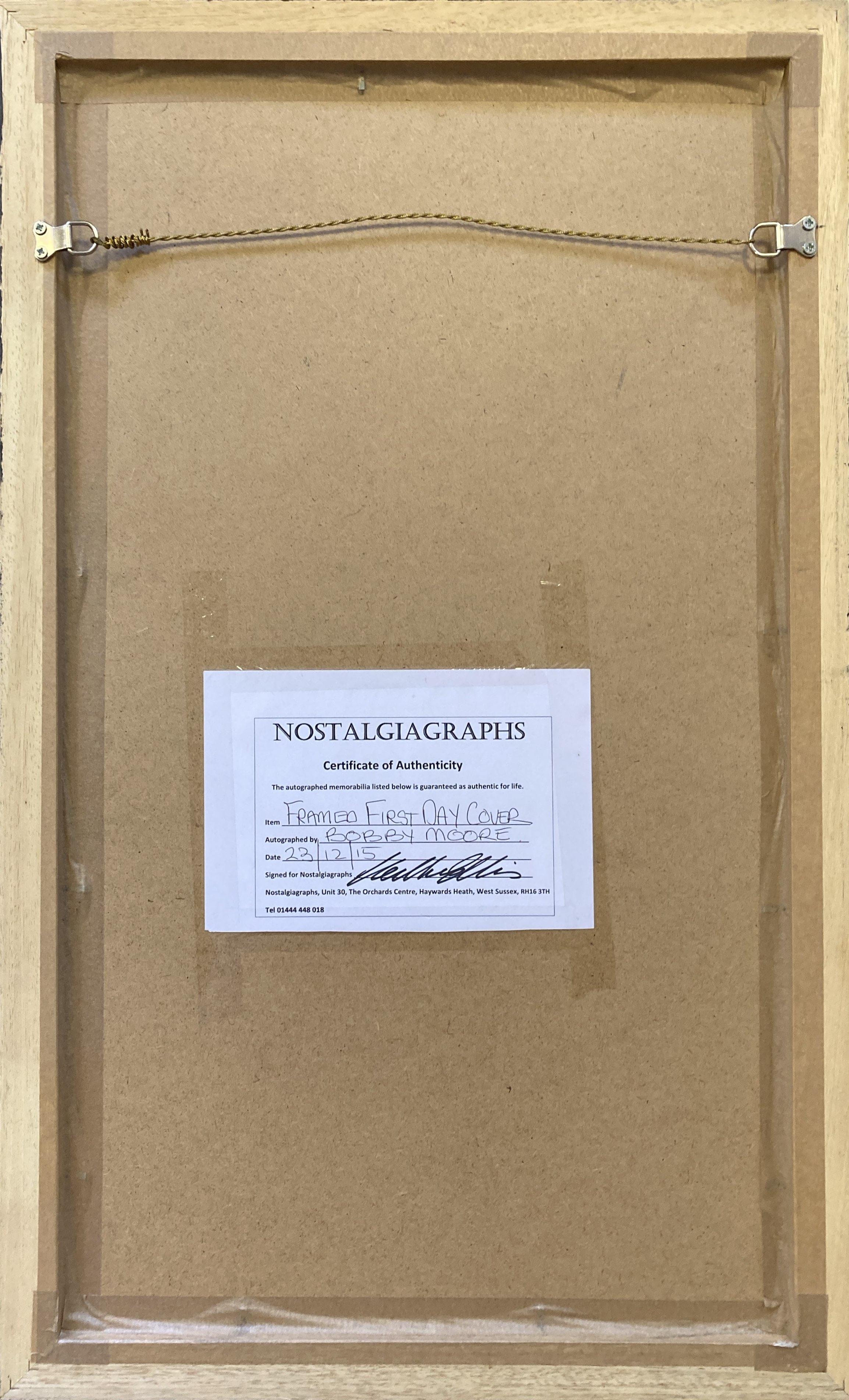 Lot 128 - JEFF HURST AND BOBBY MOORE SIGNED ITEMS.