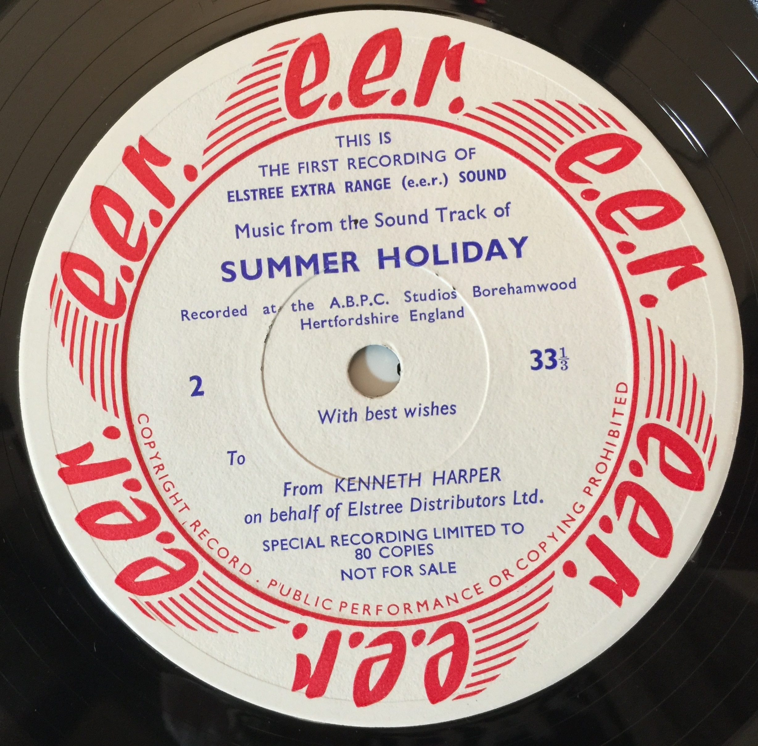 Lot 897 - CLIFF RICHARD/ THE SHADOWS - SUMMER HOLIDAY