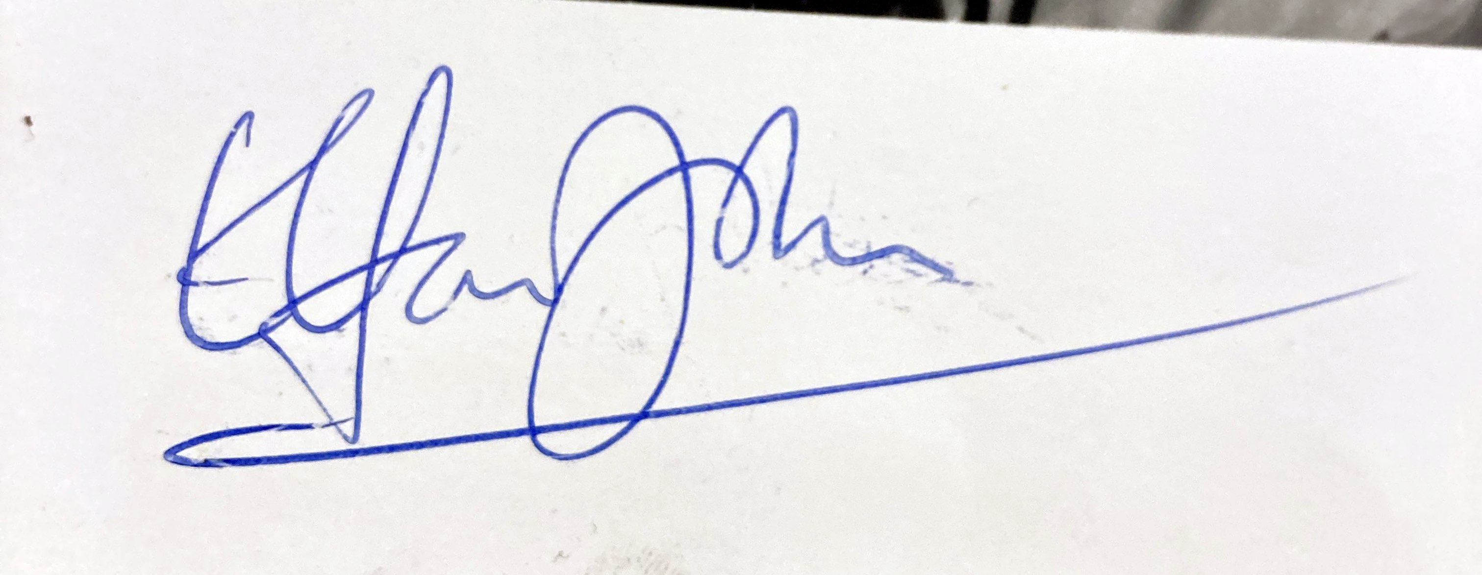 Lot 200 - ELTON JOHN SIGNED PHOTOGRAPH.
