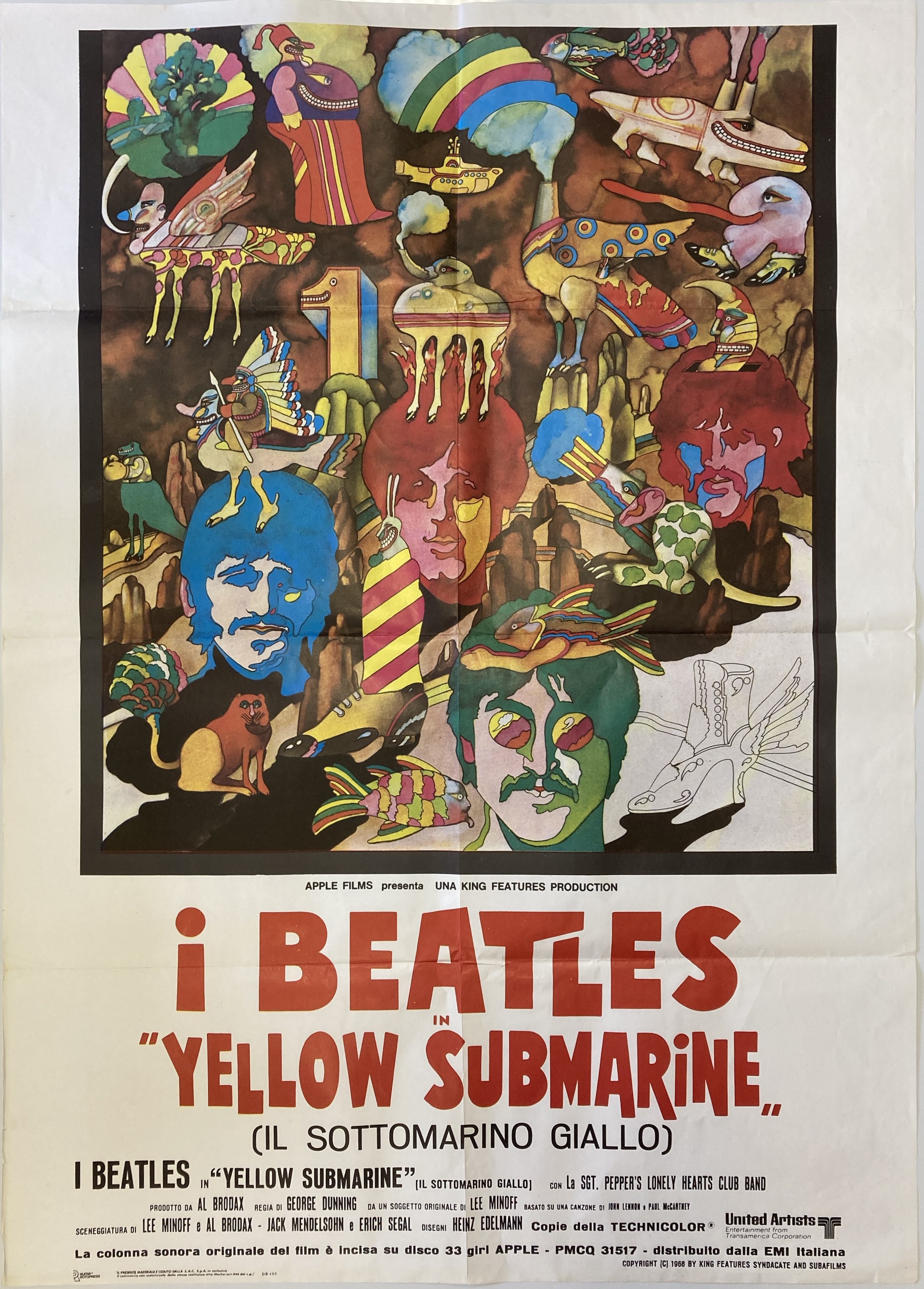 Lot 266 - THE BEATLES - YELLOW SUBMARINE LARGE FORMAT