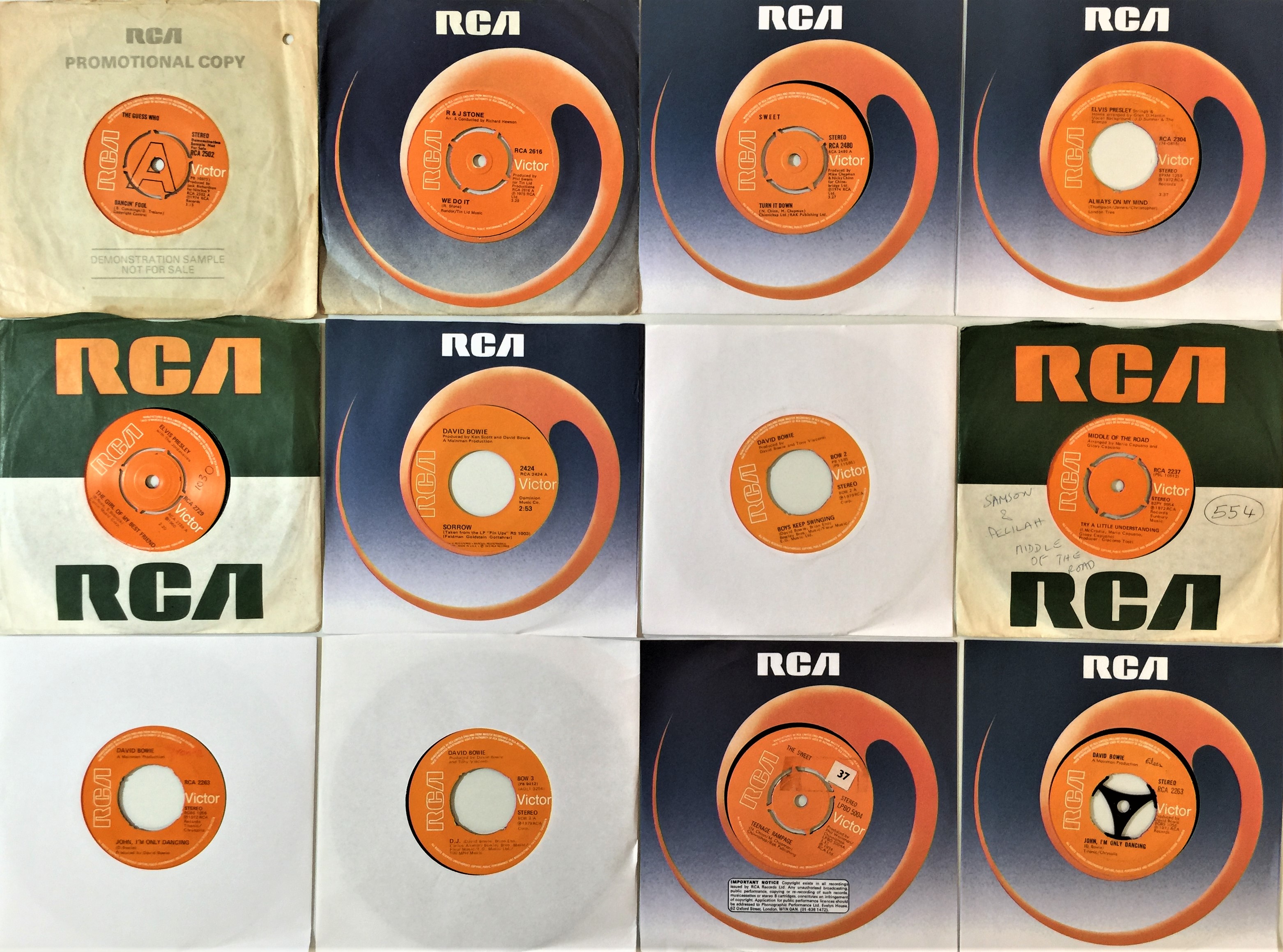 Lot 1024 - RCA 7" (ORANGE LABEL - CLASSIC ROCK).