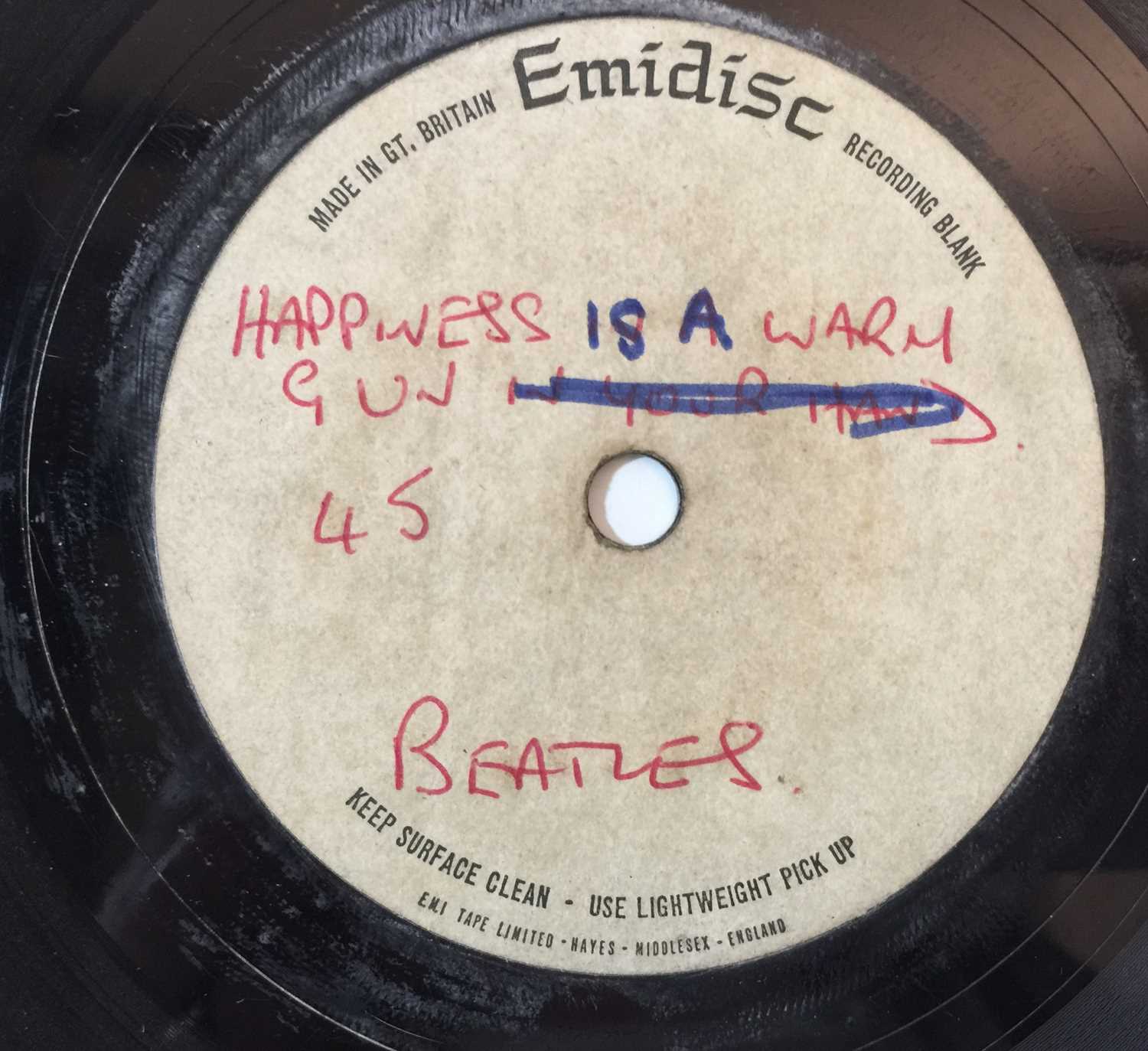 Lot 100 - THE BEATLES - HAPPINESS IS A WARM GUN (IN