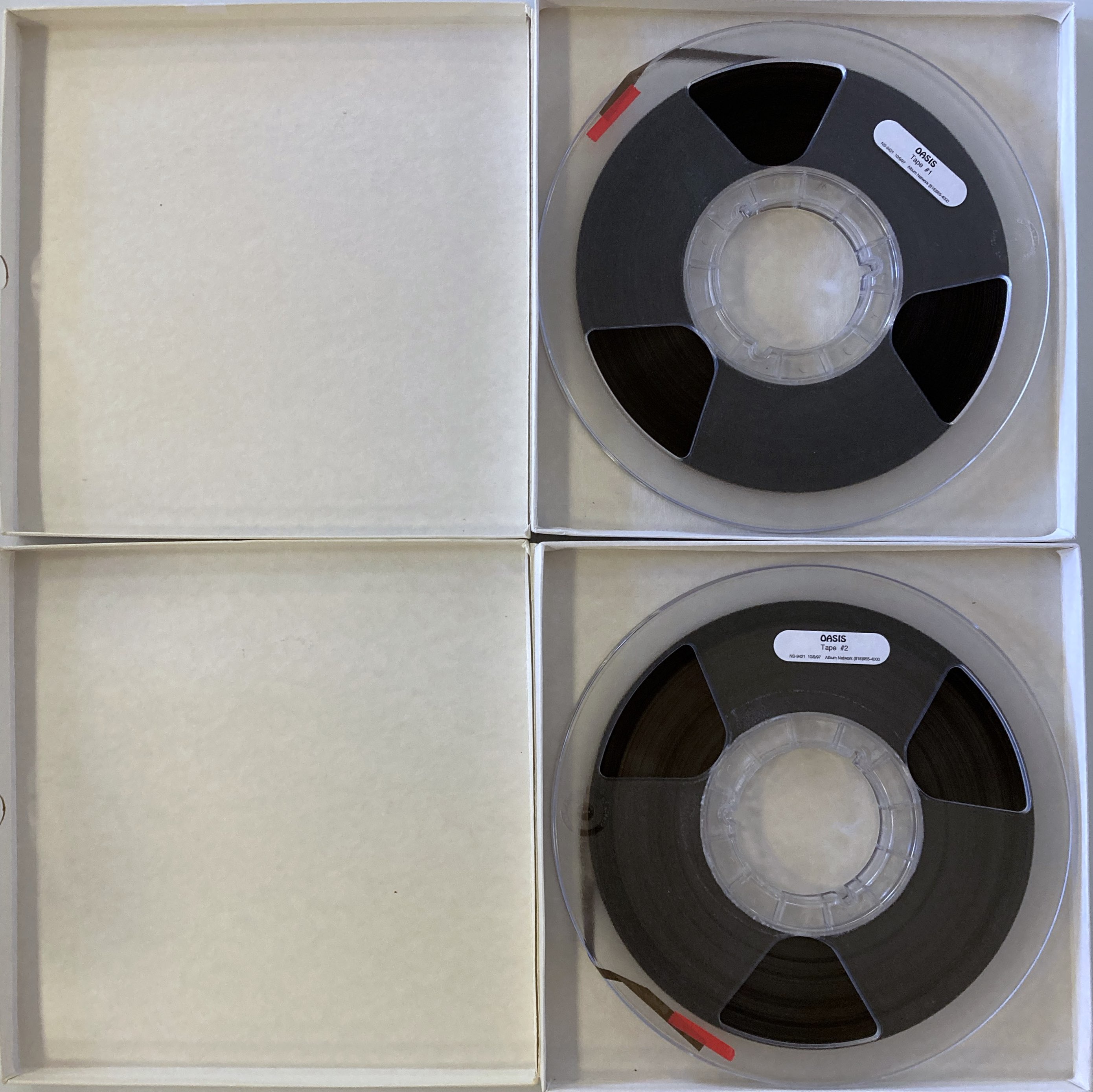 Lot 525 - OASIS - 1997 BE HERE NOW CONCERT TAPE REELS.