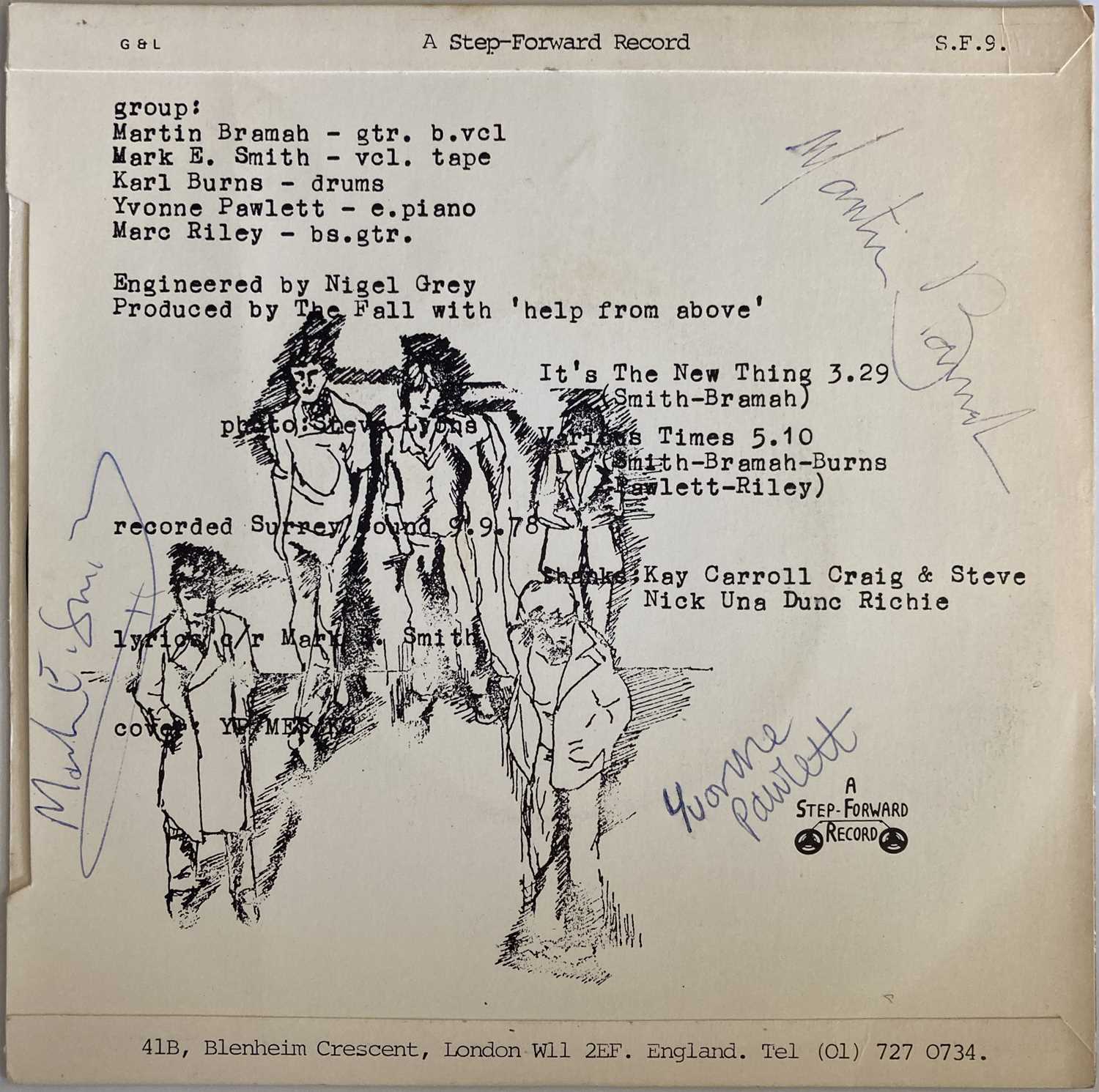 Lot 482 - THE FALL - SIGNED 7".