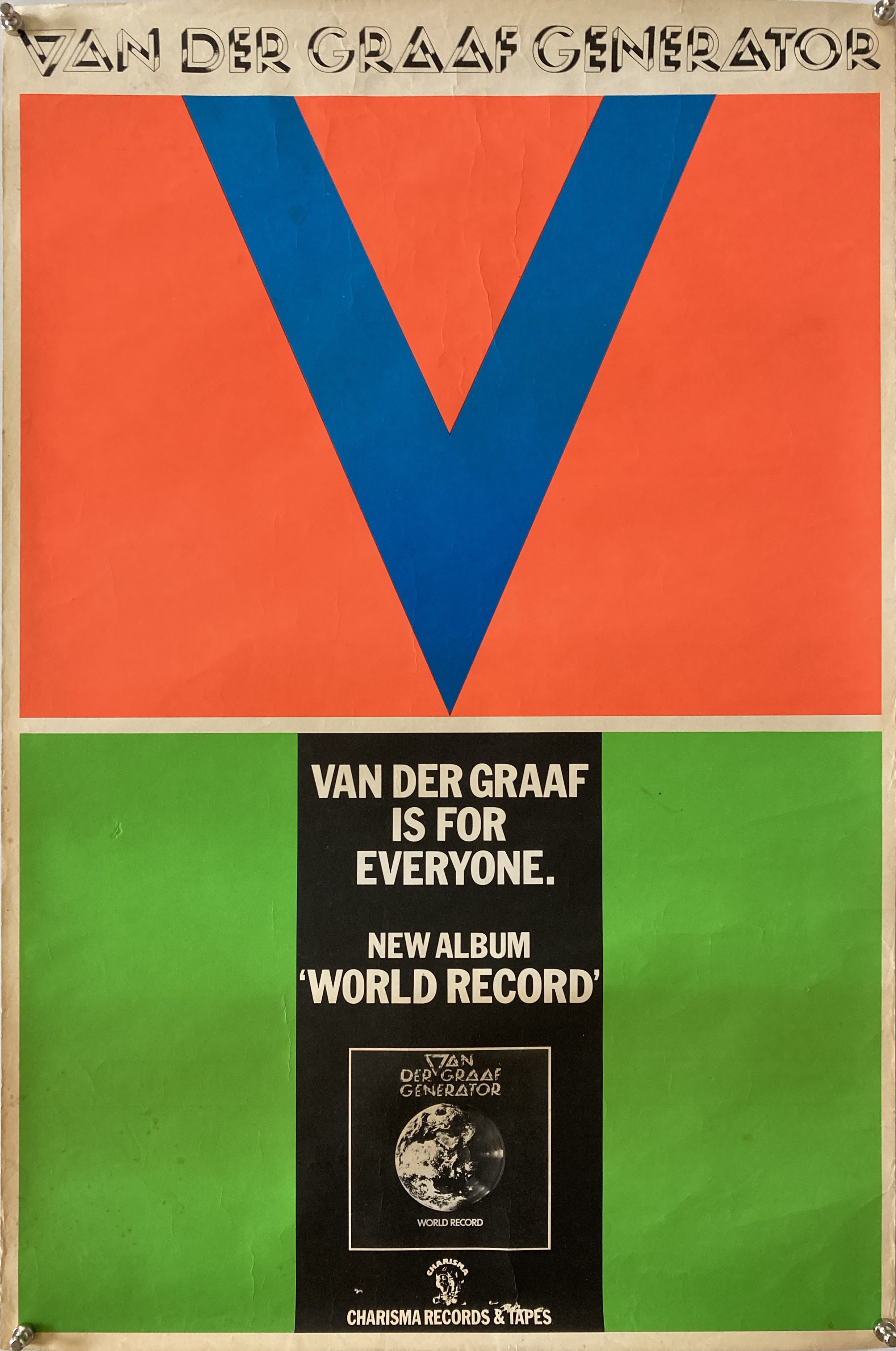 Lot 352 - VAN DER GRAAF GENERATOR POSTER.