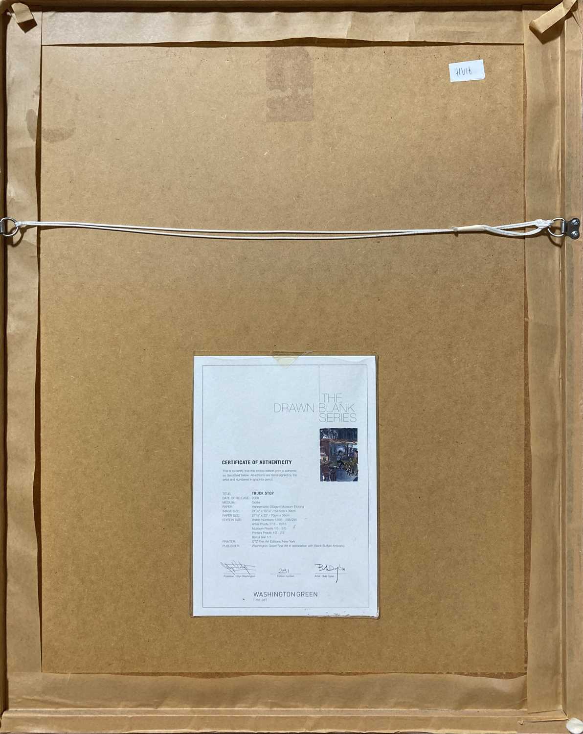 Lot 551 - BOB DYLAN HAND SIGNED 'DRAWN BLANK' ART