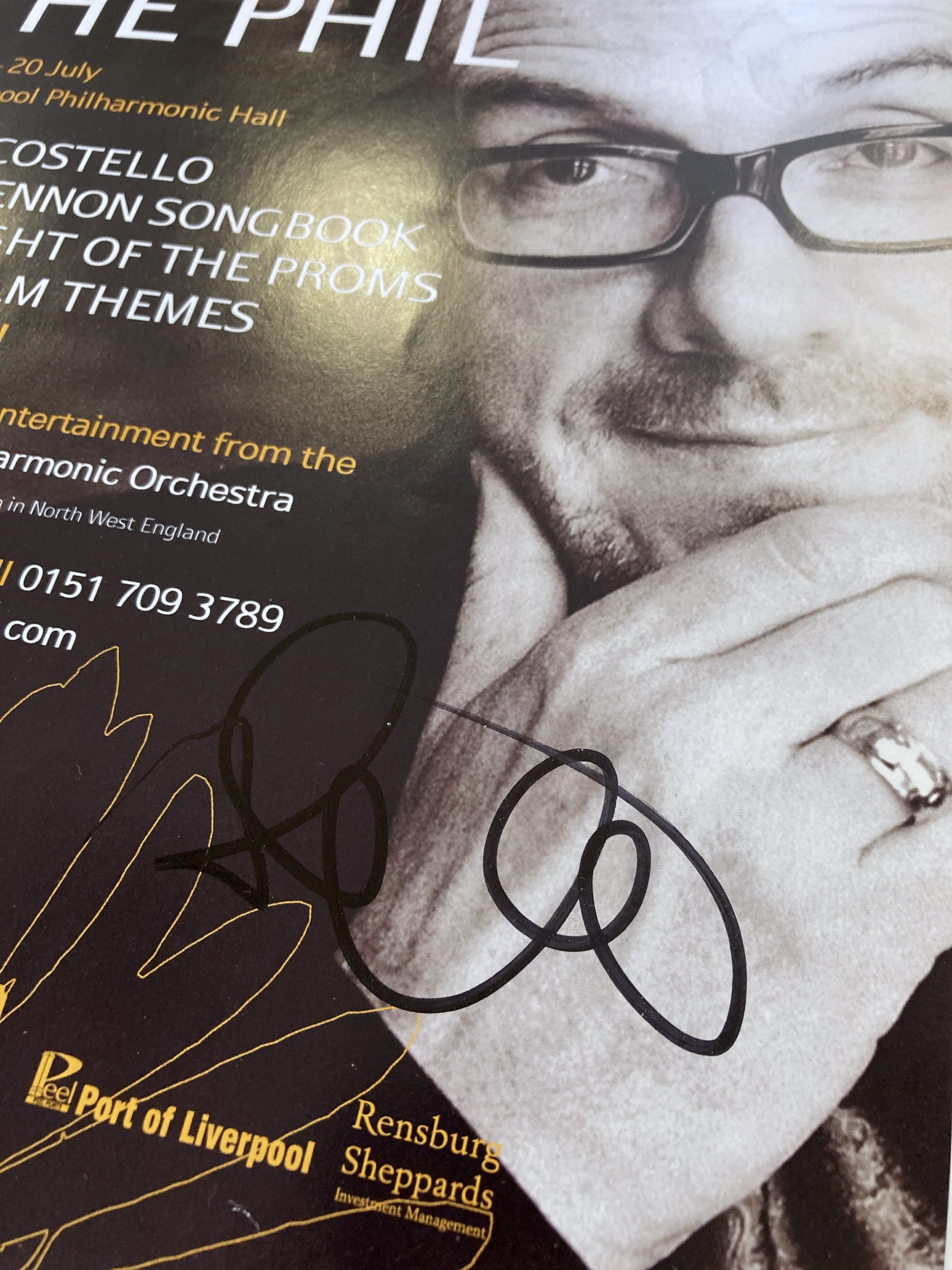 Lot 221 - ELVIS COSTELLO SIGNED ITEMS.