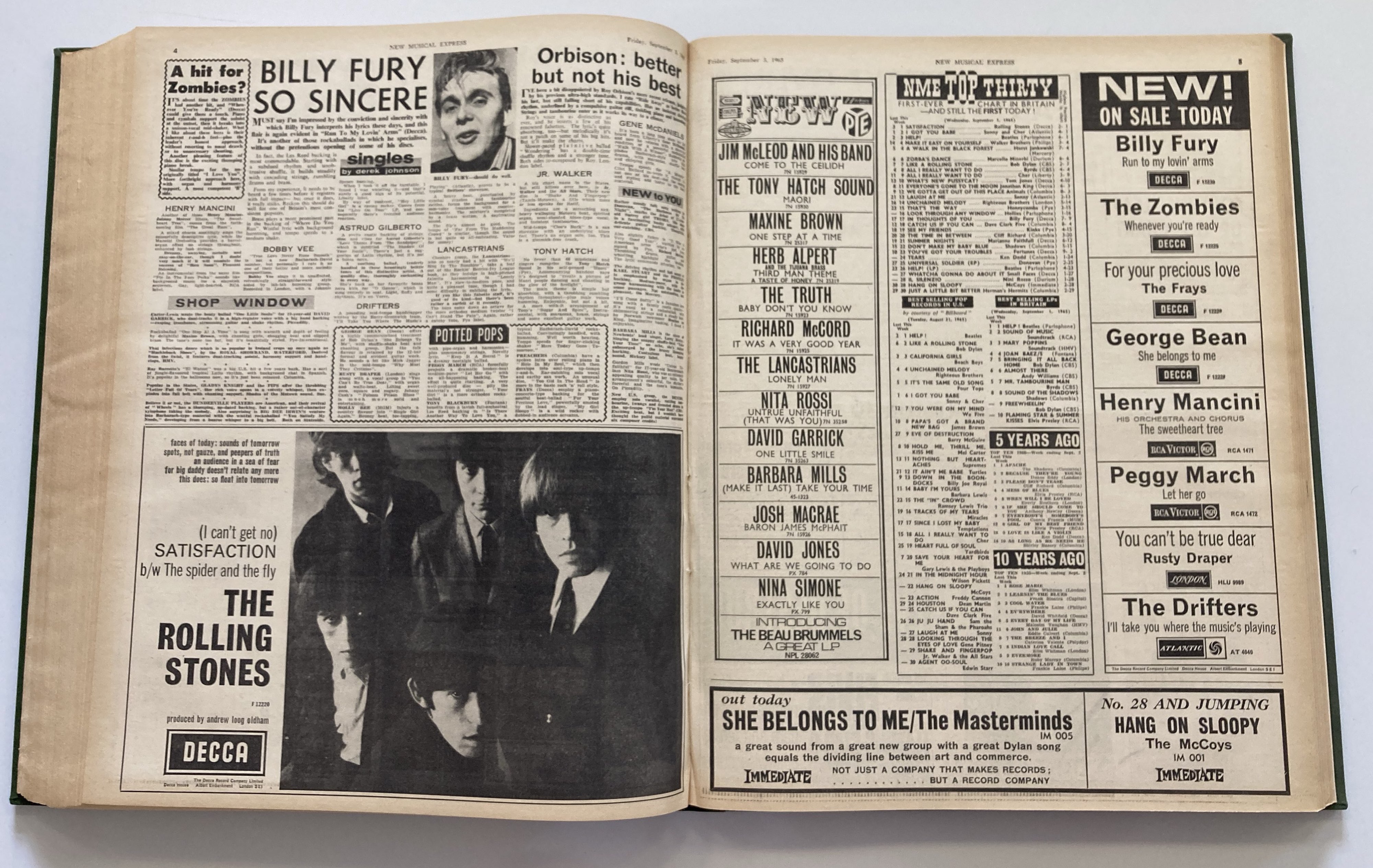 Lot 555 - NME ARCHIVE IN BINDERS 1955 - 1971,