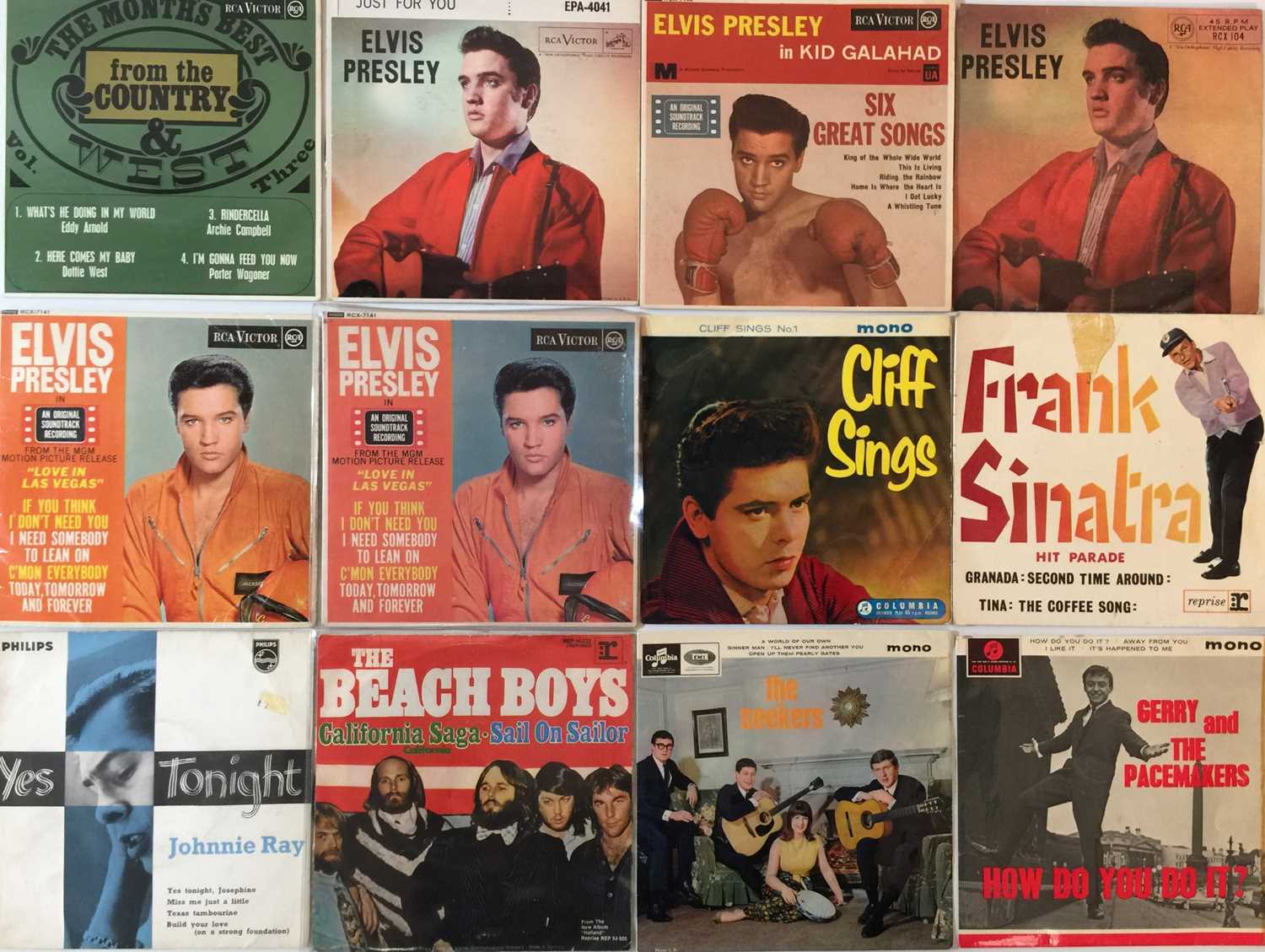Lot 1208 - COUNTRY/ ROCK/ POP - 7" EP COLLECTION