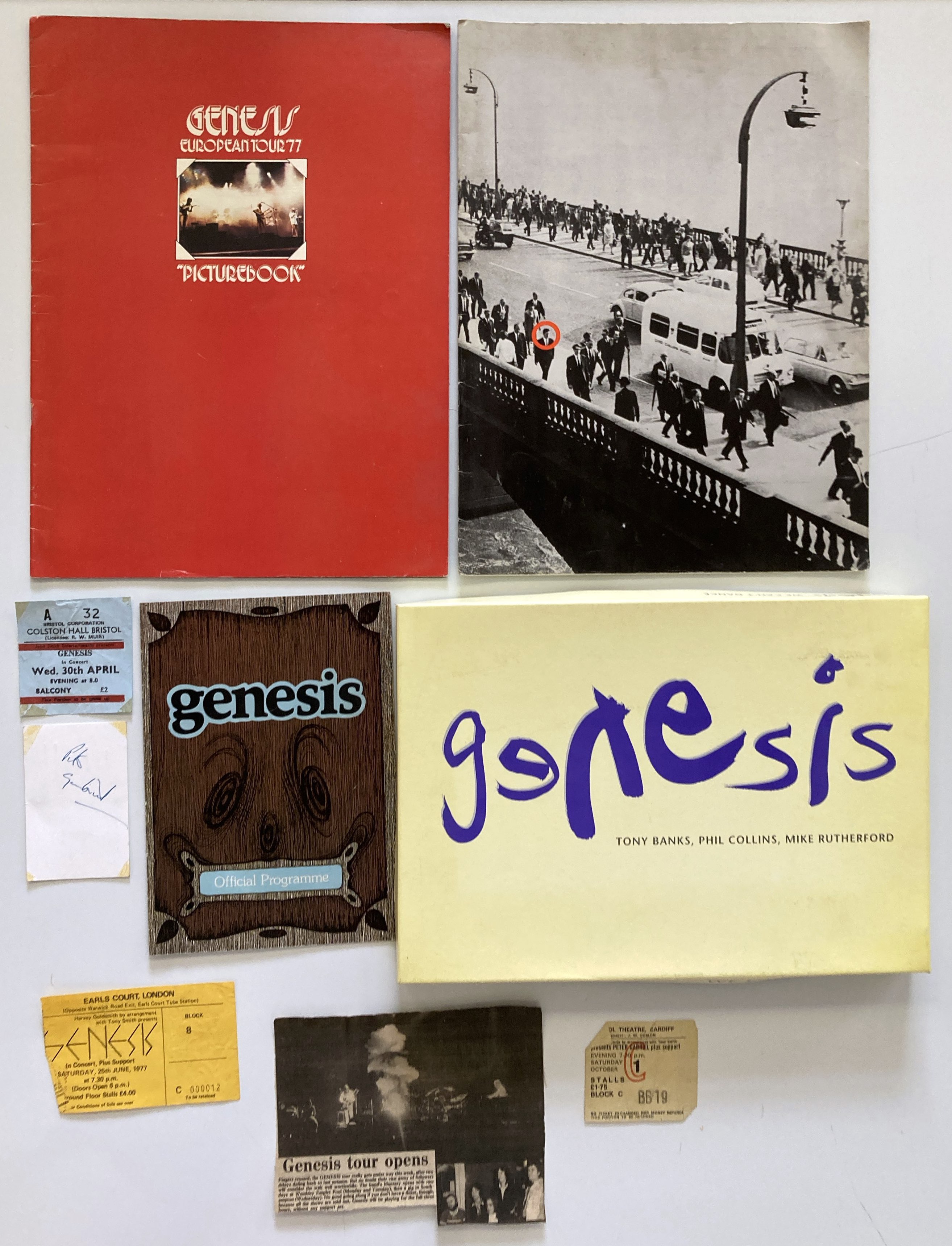Lot 153 - GENESIS MEMORABILIA AND PETER GABRIEL SIGNED