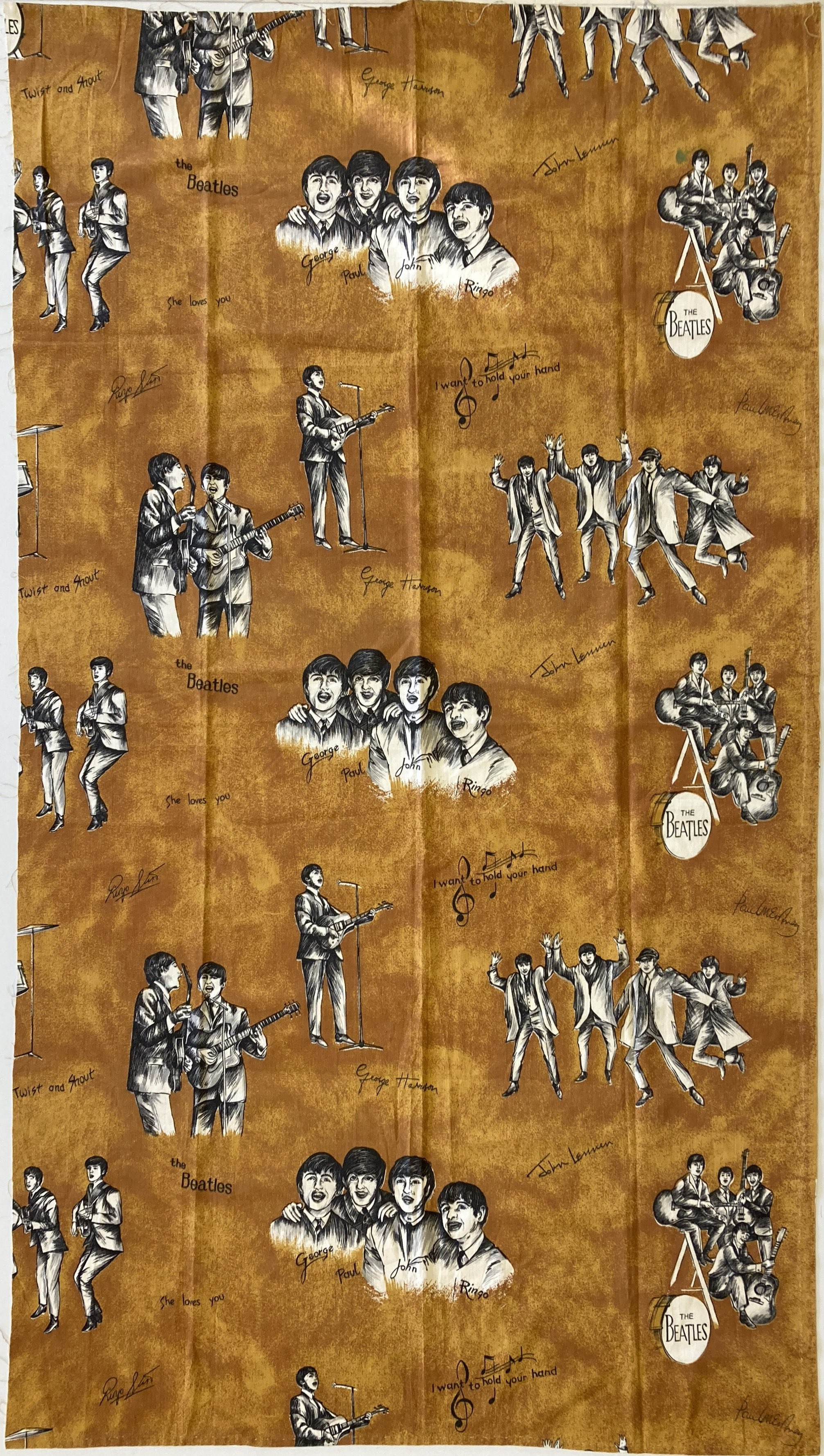 Lot 126 - BEATLES CURTAIN FABRIC.