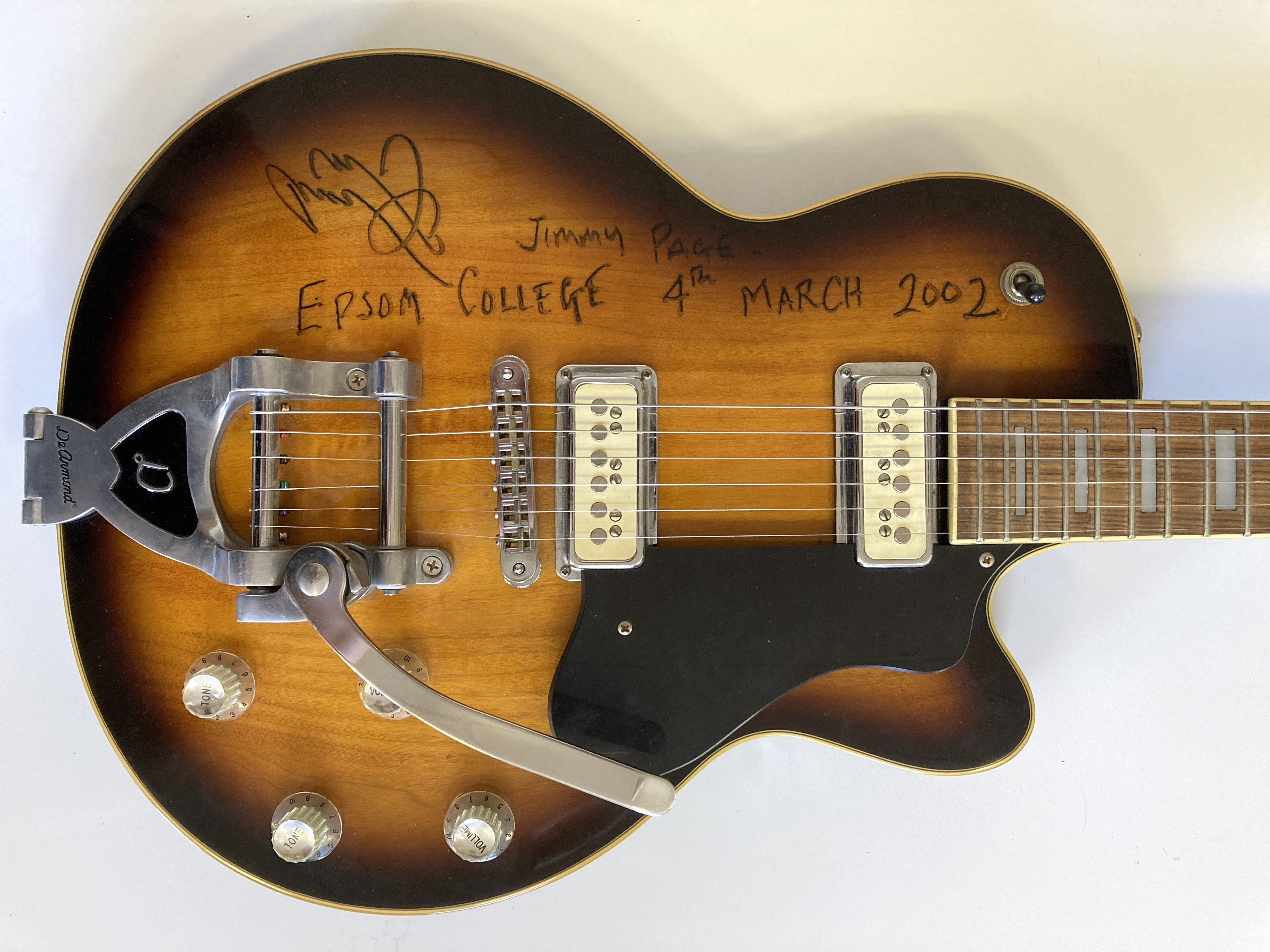 Lot 144 - JIMMY PAGE SIGNED GUITAR.