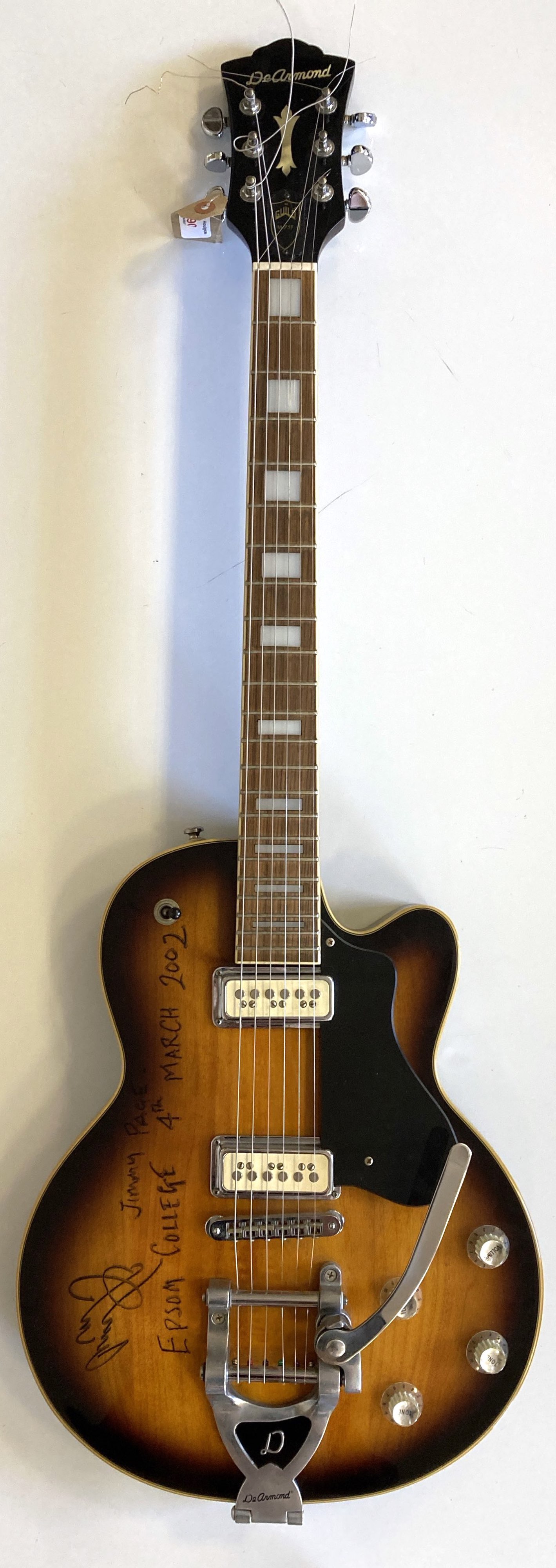 Lot 144 - JIMMY PAGE SIGNED GUITAR.