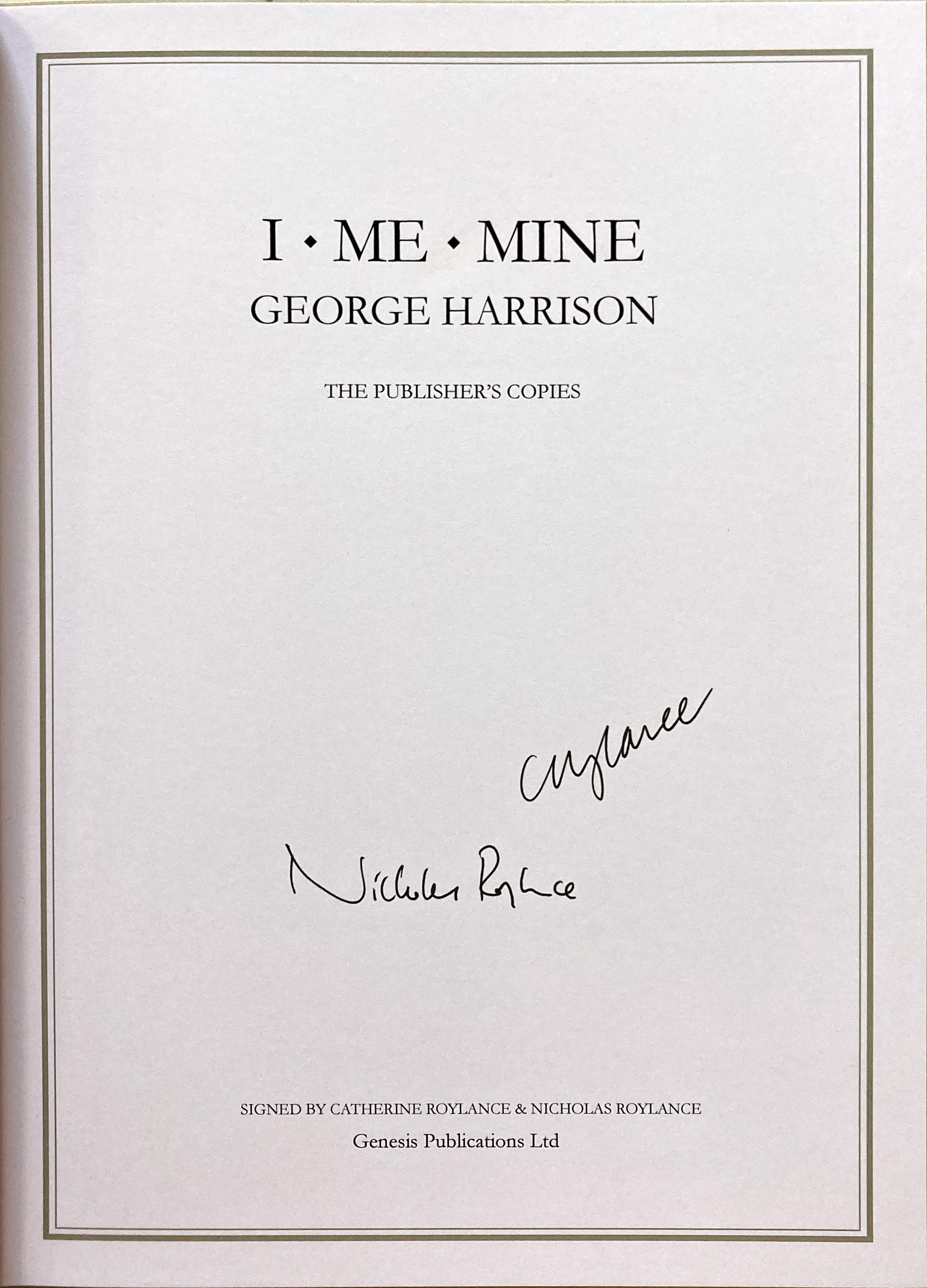 Lot 240 - GEORGE HARRISON - I ME MINE EXTENDED EDITION
