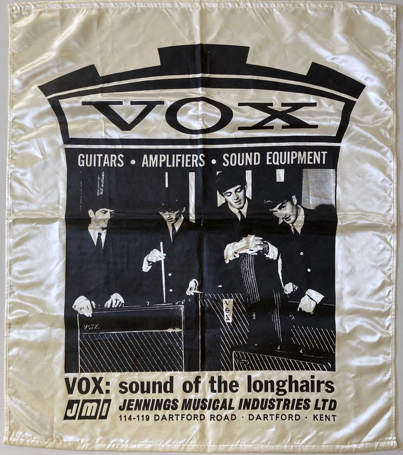Lot 365 - BEATLES 1960S VOX ADVERTISING BANNER.