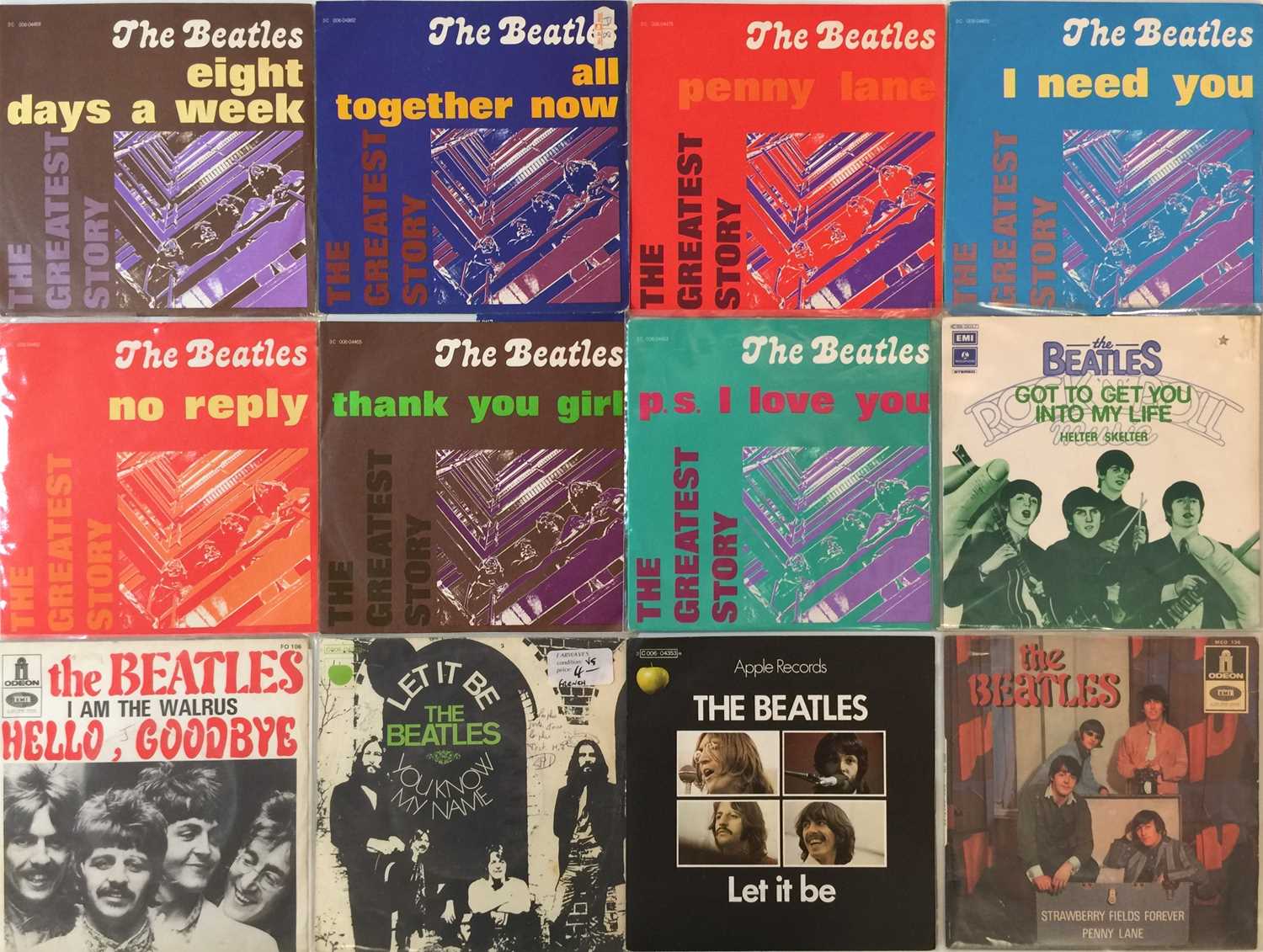 Lot 82 - THE BEATLES - FRENCH/ITALIAN 7" PICTURE