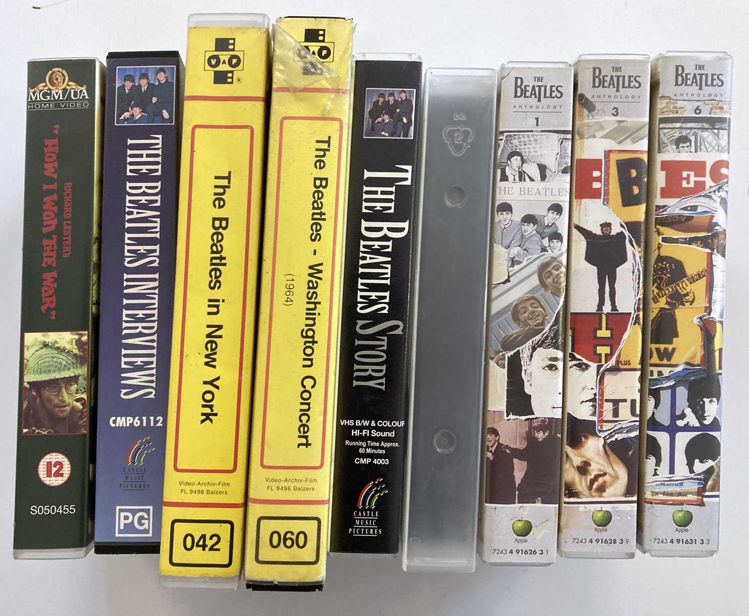 Lot 195 - BEATLES VHS AND DVDS.