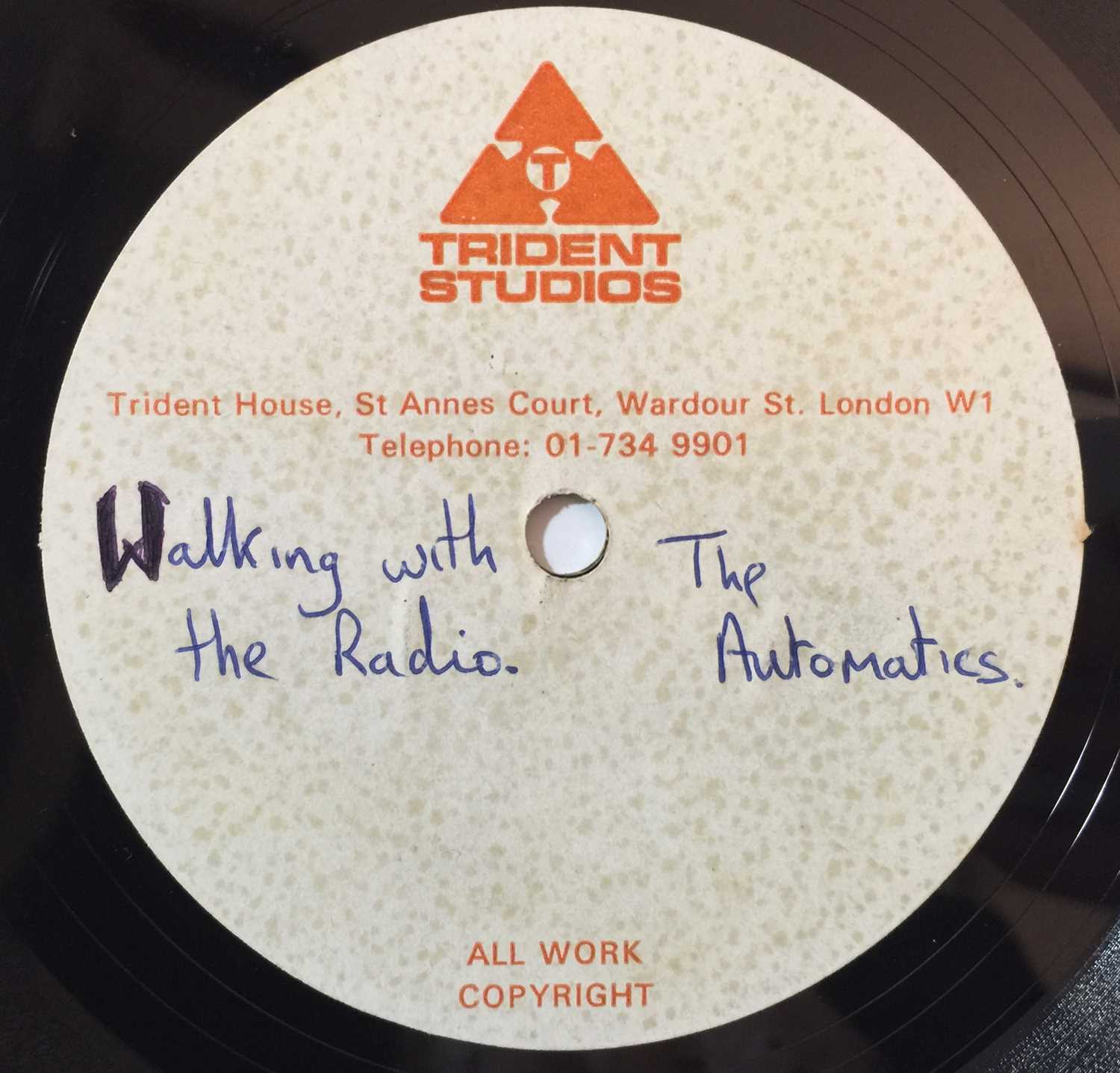 Lot 127 - AUTOMATICS - 7" WHITE LABEL/ ACETATE