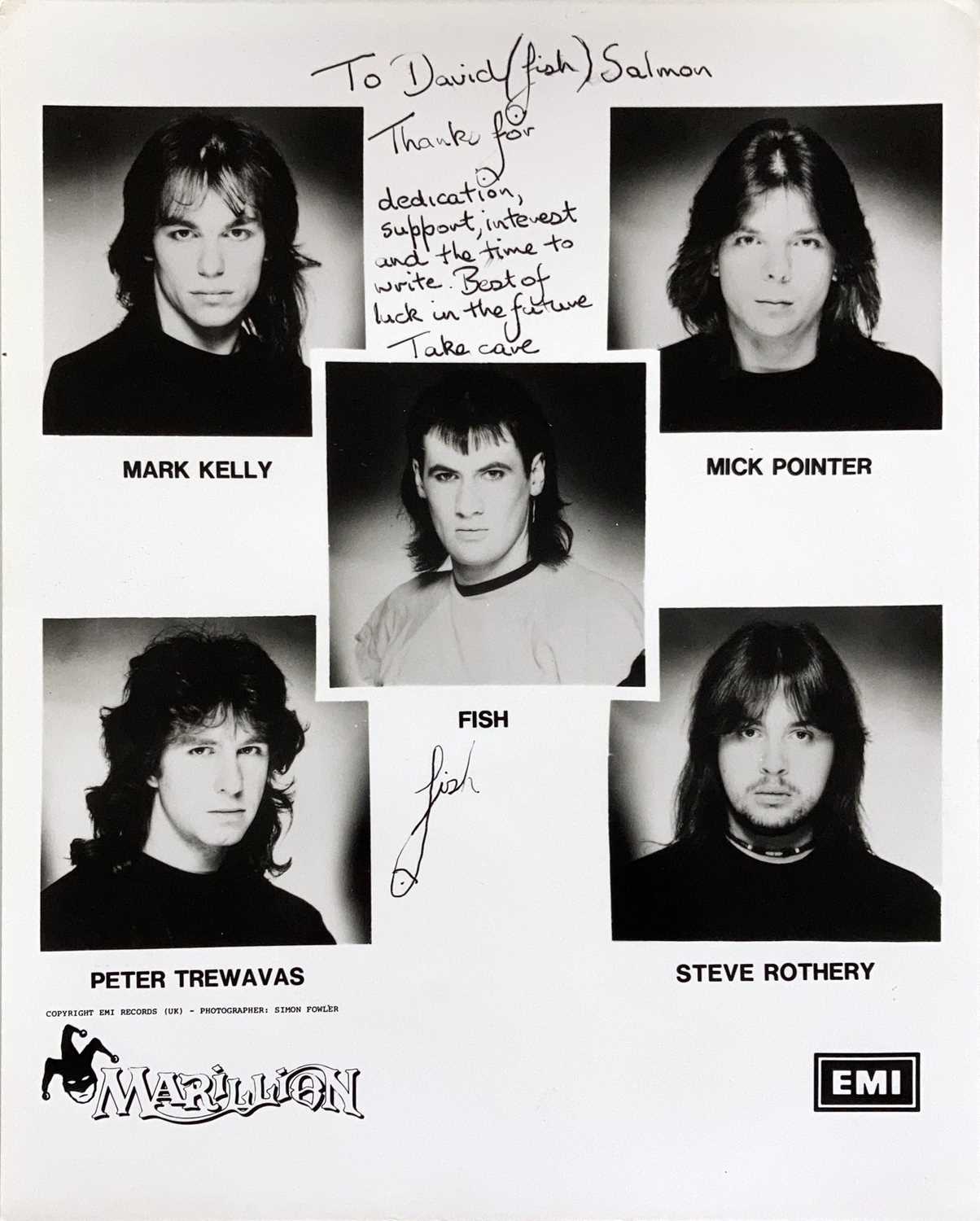 Lot 328 - MARILLION - RARE LP, SIGNED PROMO PHOTOS,