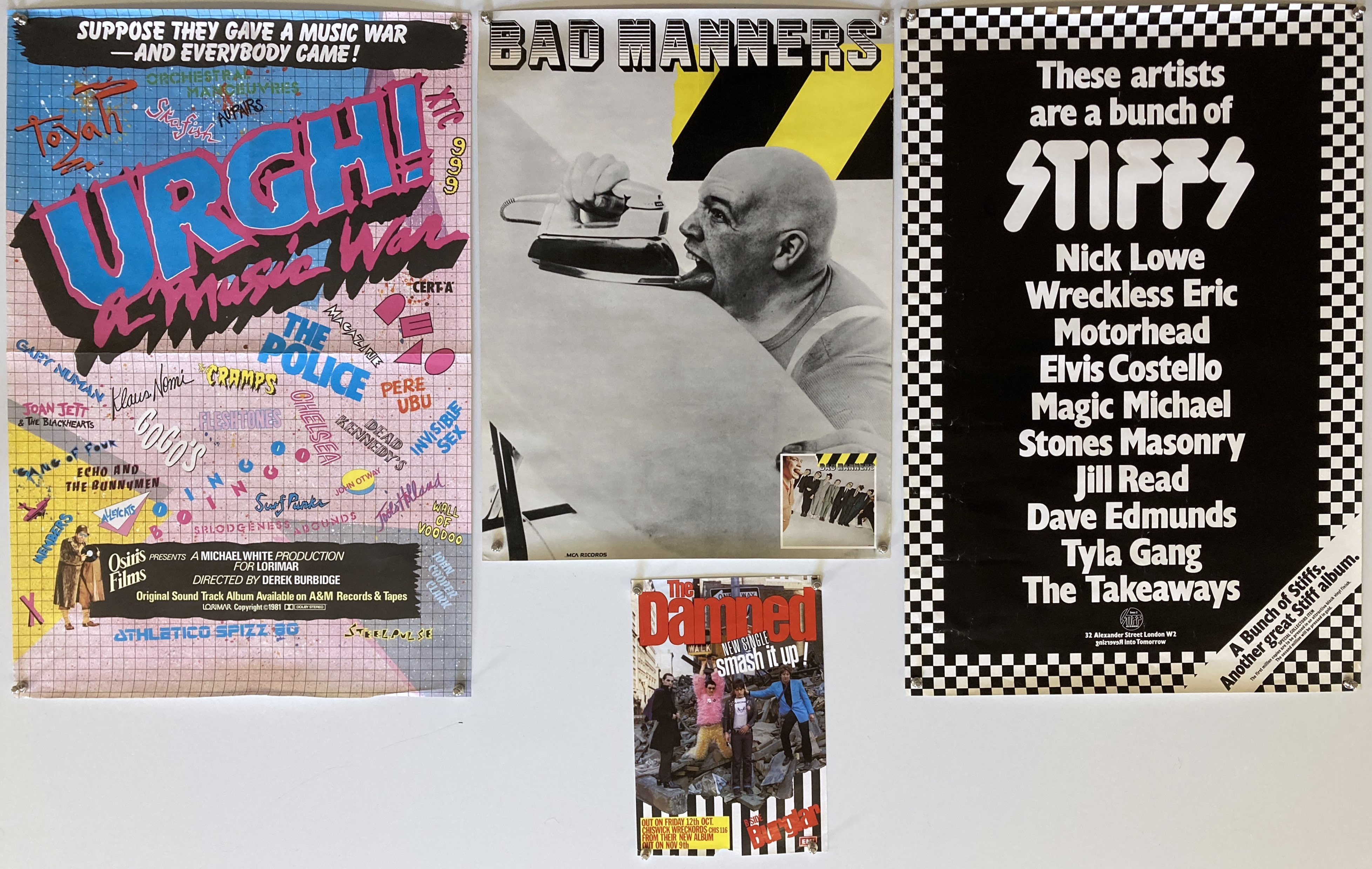 Lot 219 - PUNK / SKA / STIFF POSTERS.