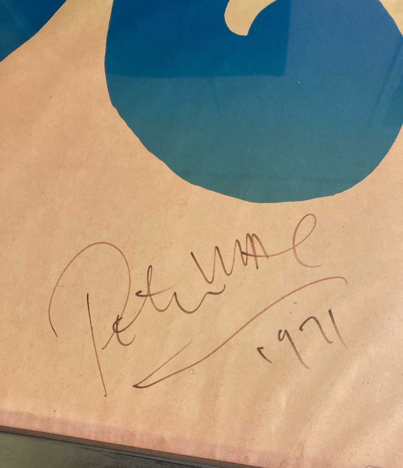 Lot 77 - PETER MAX SIGNED 1970S POSTER.