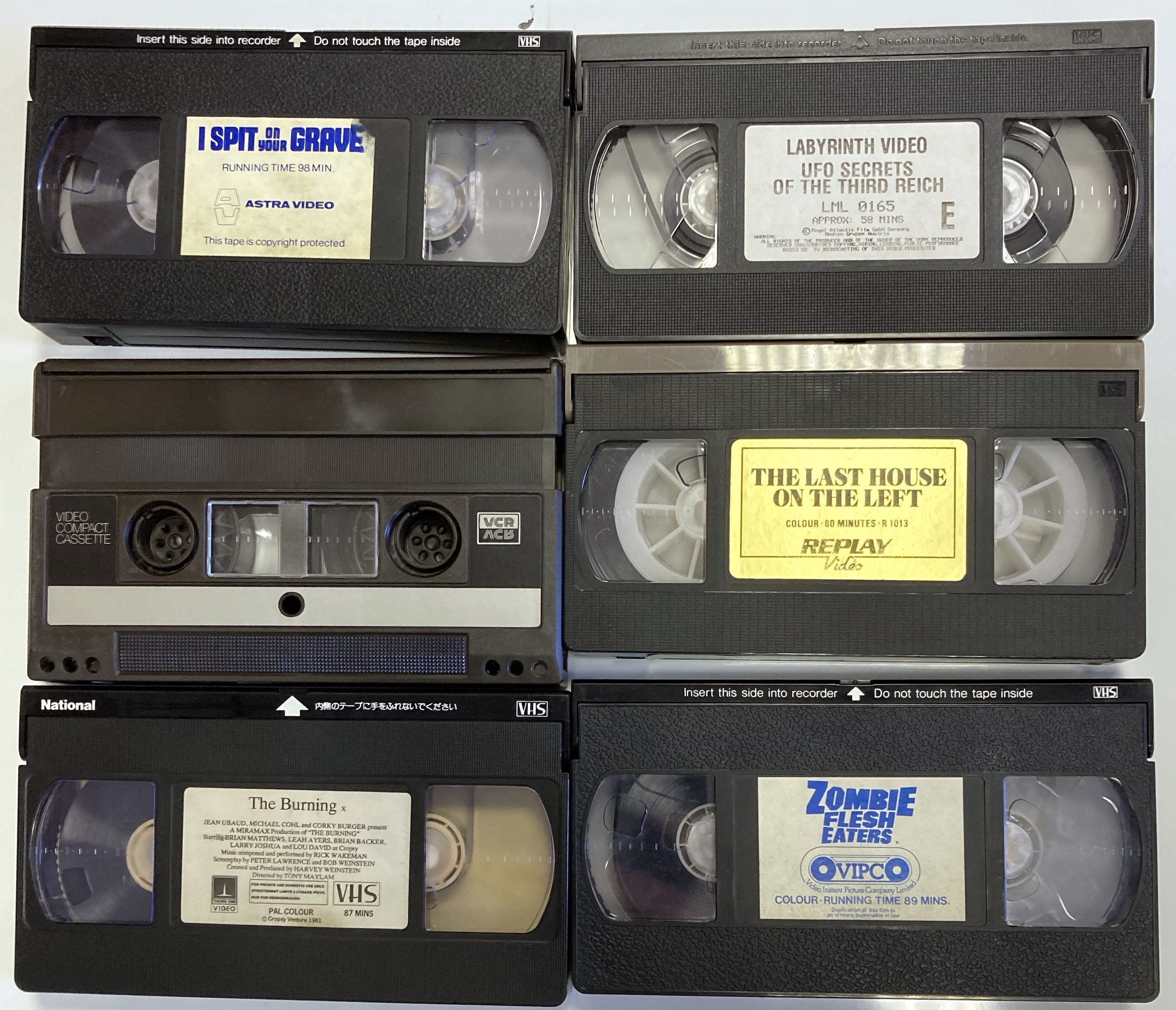 Lot 3 - ORIGINAL HORROR TITLES ON VHS.