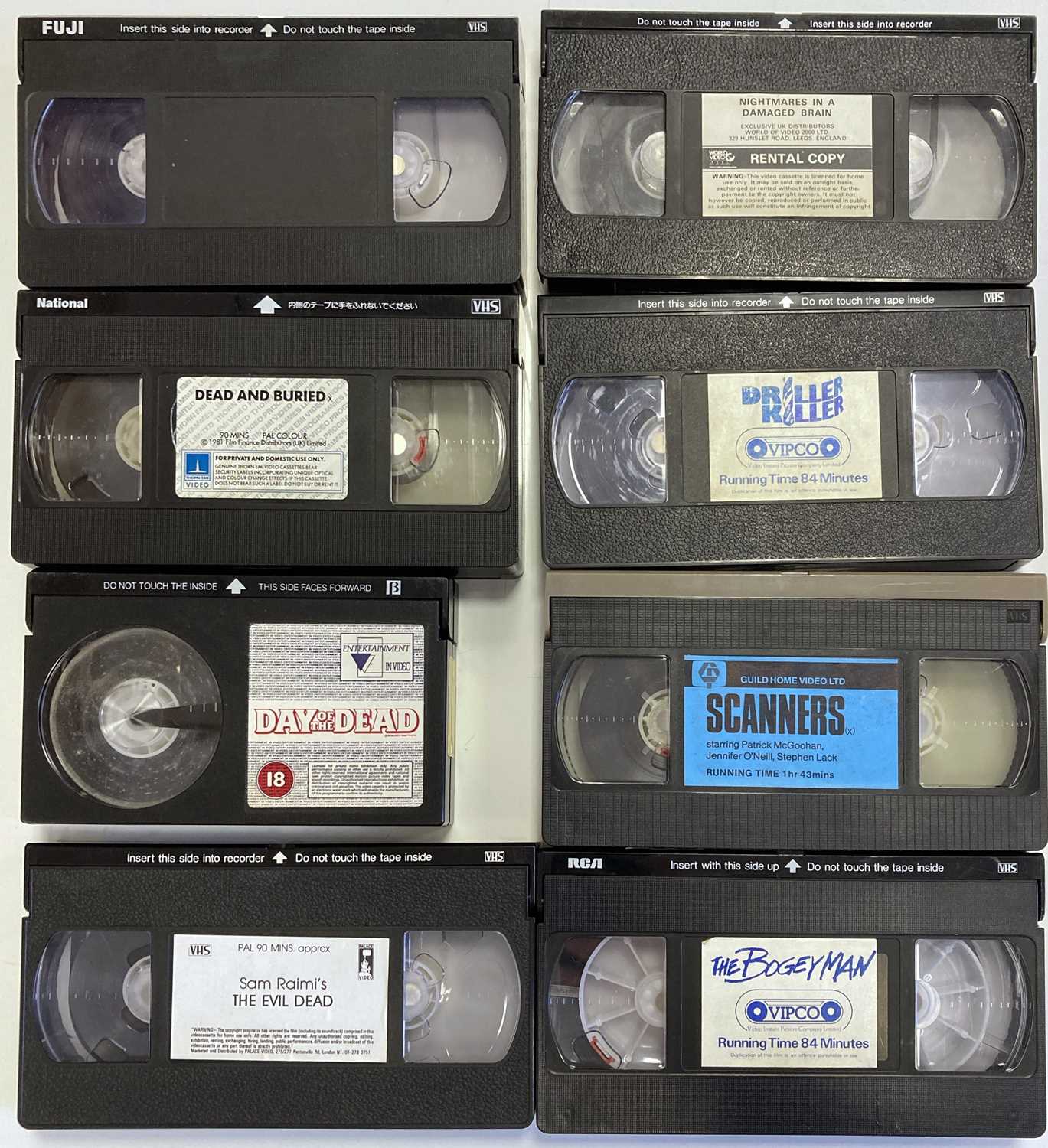 Lot 3 - ORIGINAL HORROR TITLES ON VHS.