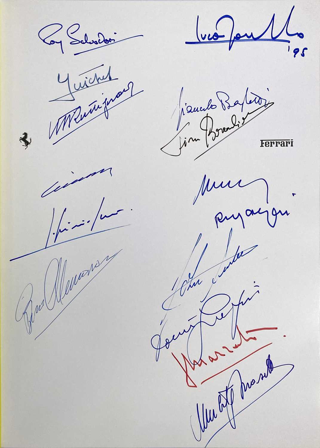 Lot 130 - MOTOR RACING - FERRARI YEARBOOK SIGNED BY