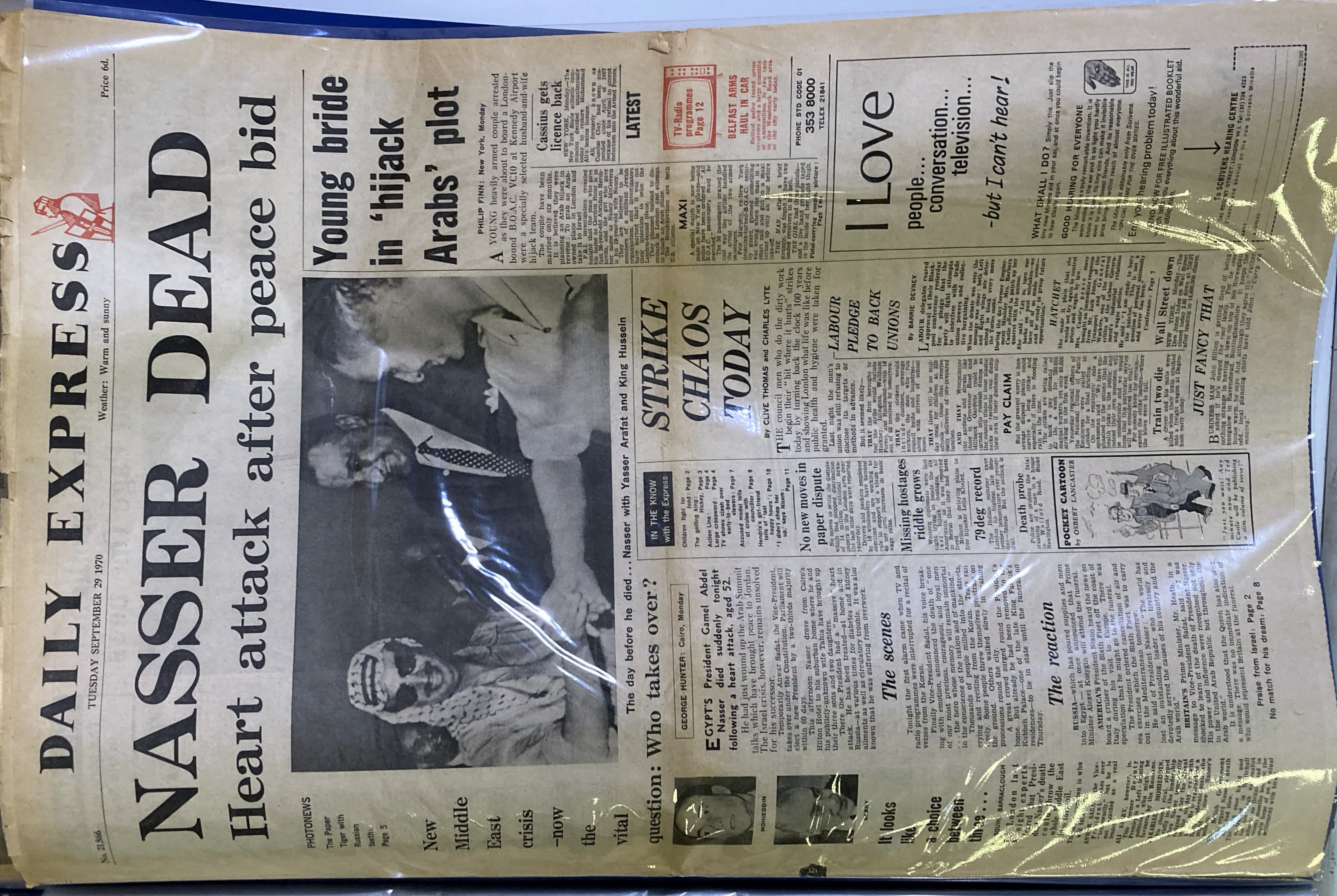 Lot 4 - NEWSPAPER ARCHIVE - HISTORIC HEADLINES.