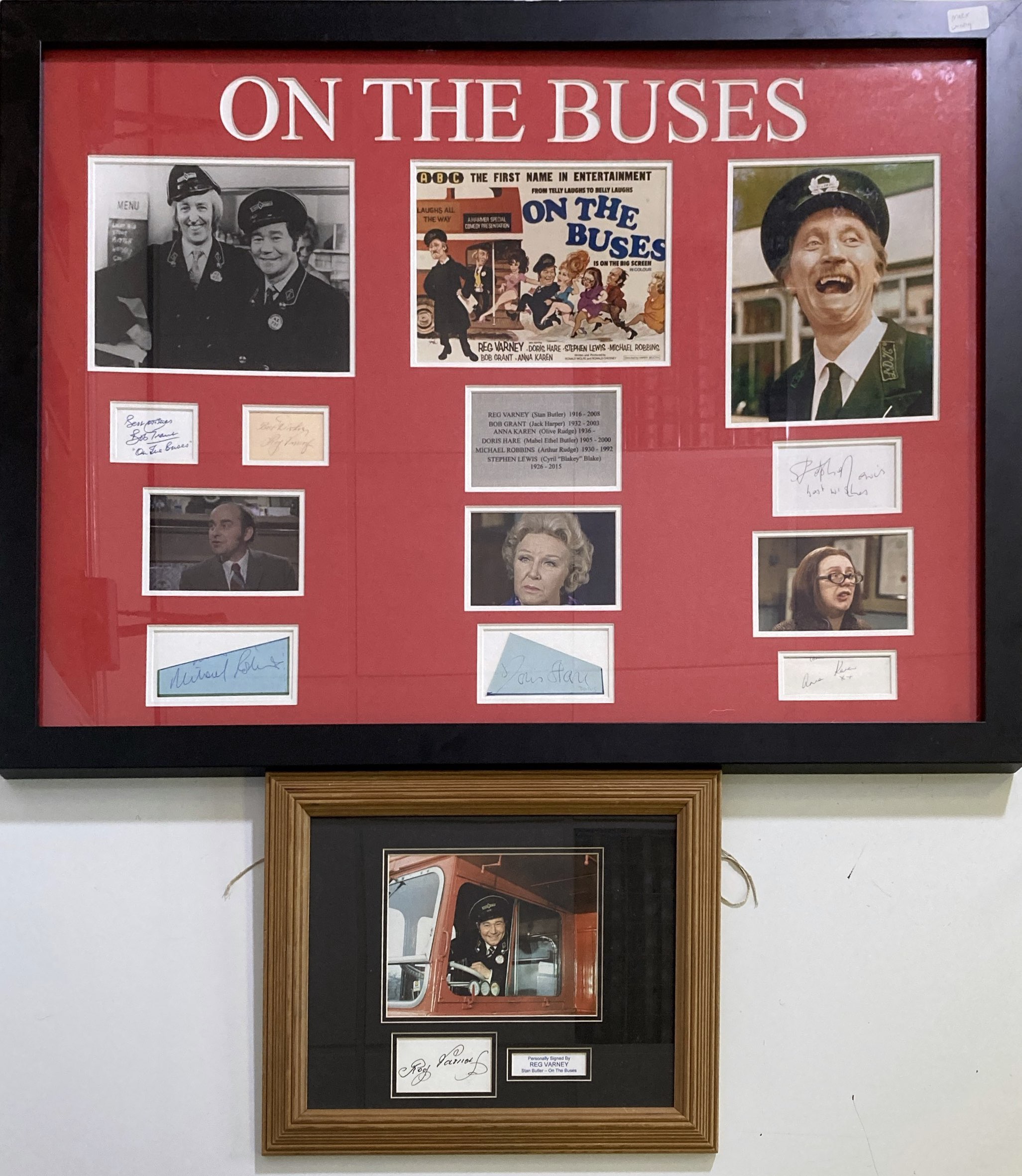 Lot 234 - ON THE BUSES SIGNED AND FRAMED DISPLAYS.