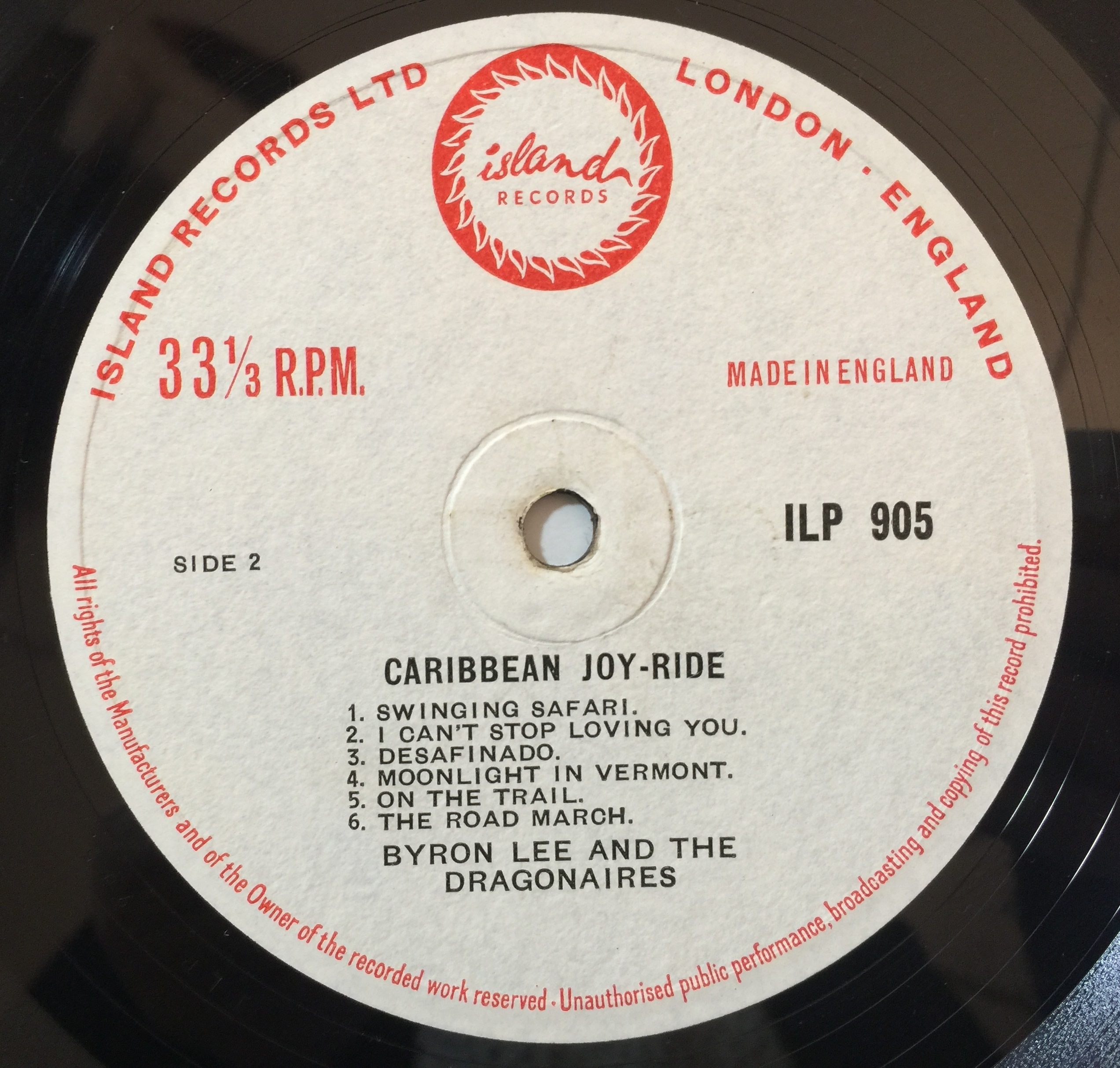 Lot 701 - BYRON LEE AND THE DRAGONAIRES - CARIBBEAN