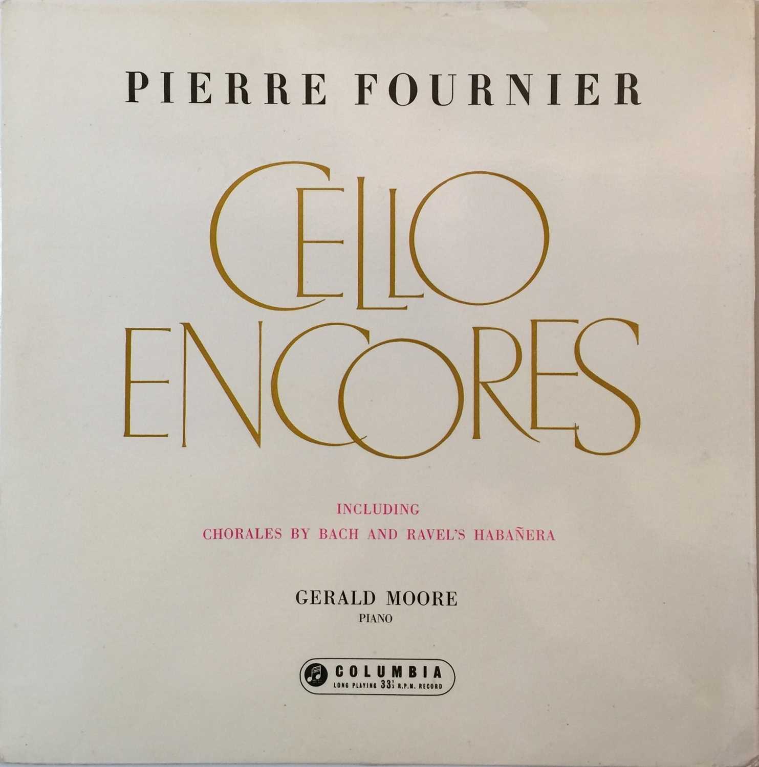 Lot 885 - PIERRE FOURNIER - CELLO ENCORES LP (ORIGINAL