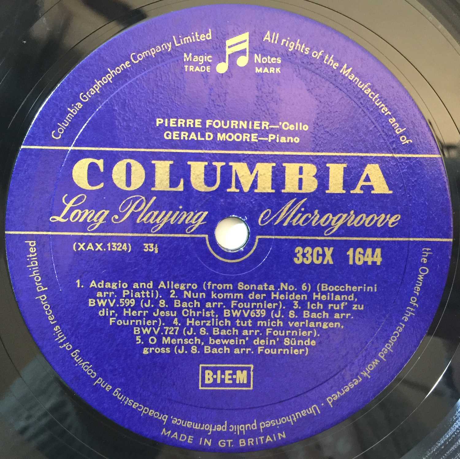 Lot 885 - PIERRE FOURNIER - CELLO ENCORES LP (ORIGINAL